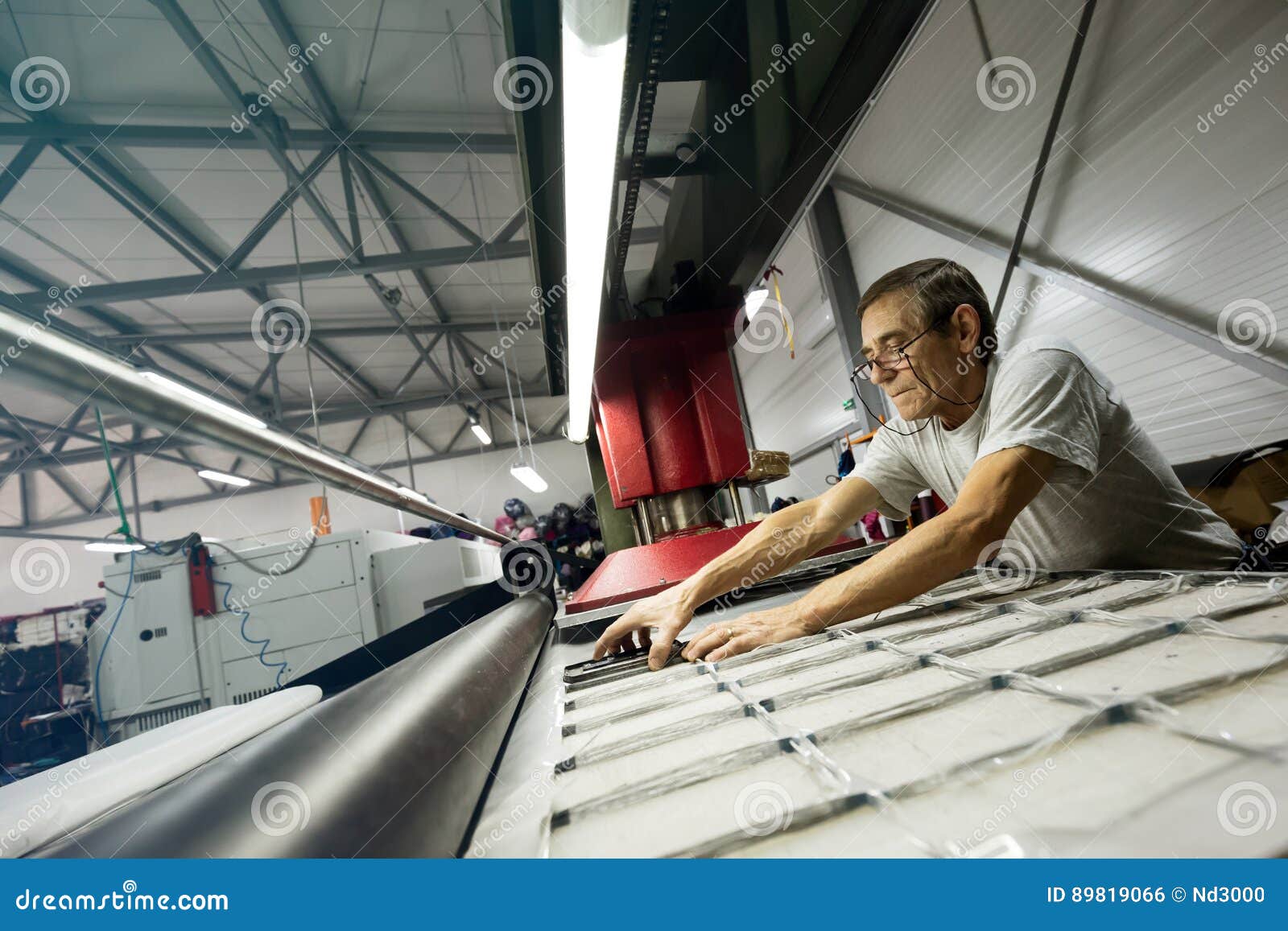Pattern Cutting Industrial Machine Stock Photo - Image of fabric ...