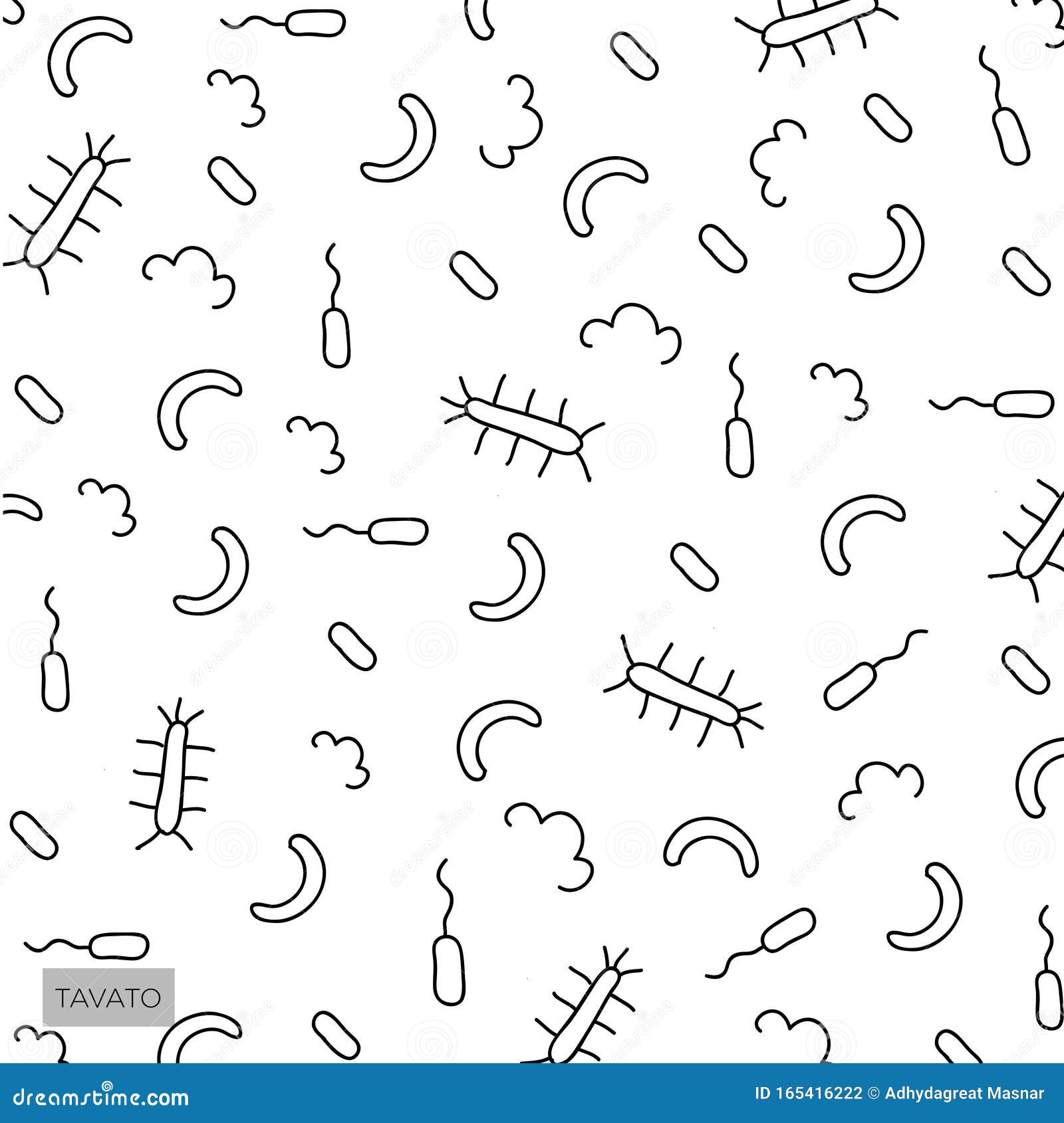 Microscopic Life Pattern Funny Amoeba Stock Illustration - Illustration ...