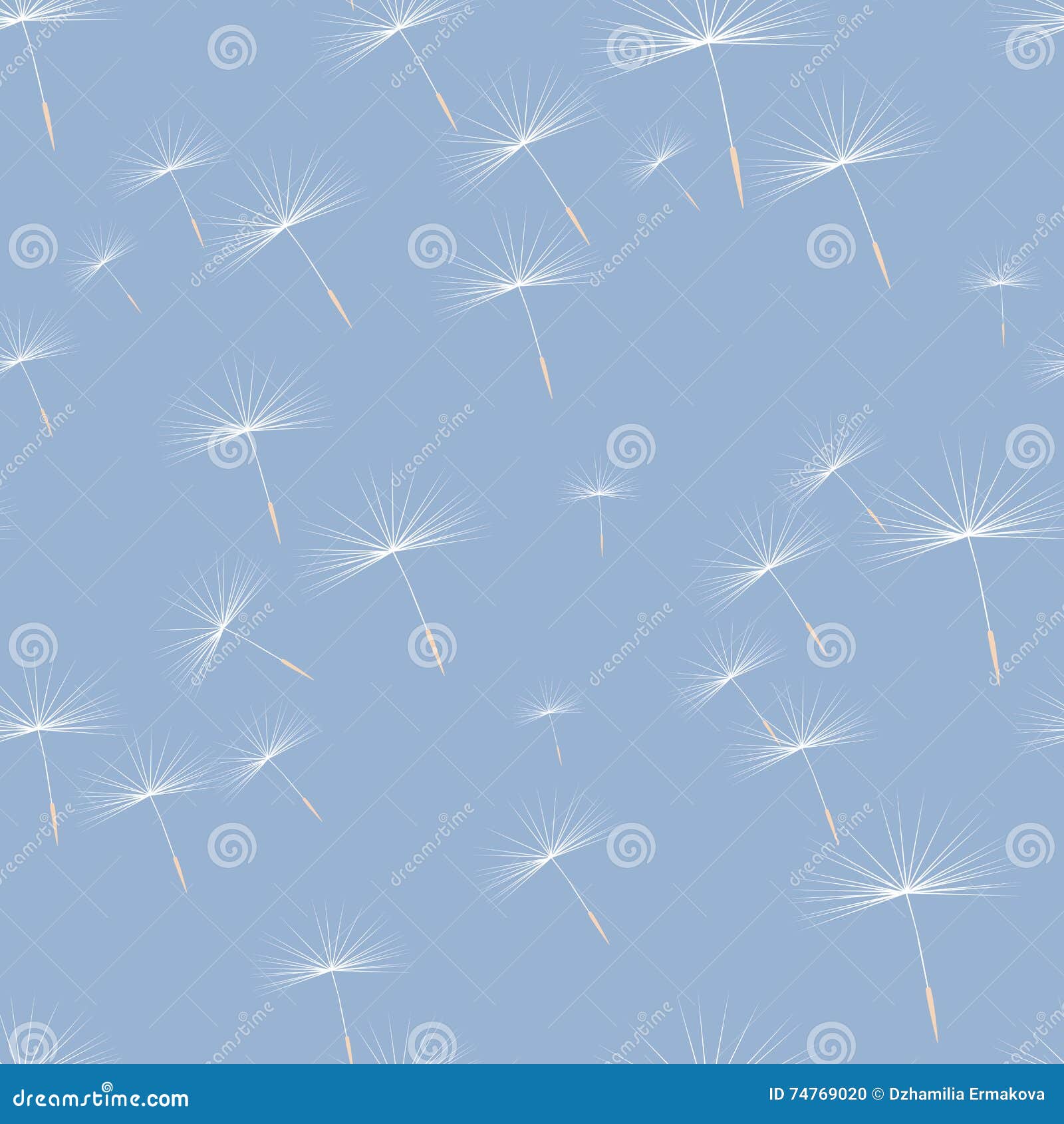 Pattern of the Dandelions Seeds Stock Vector - Illustration of animals ...