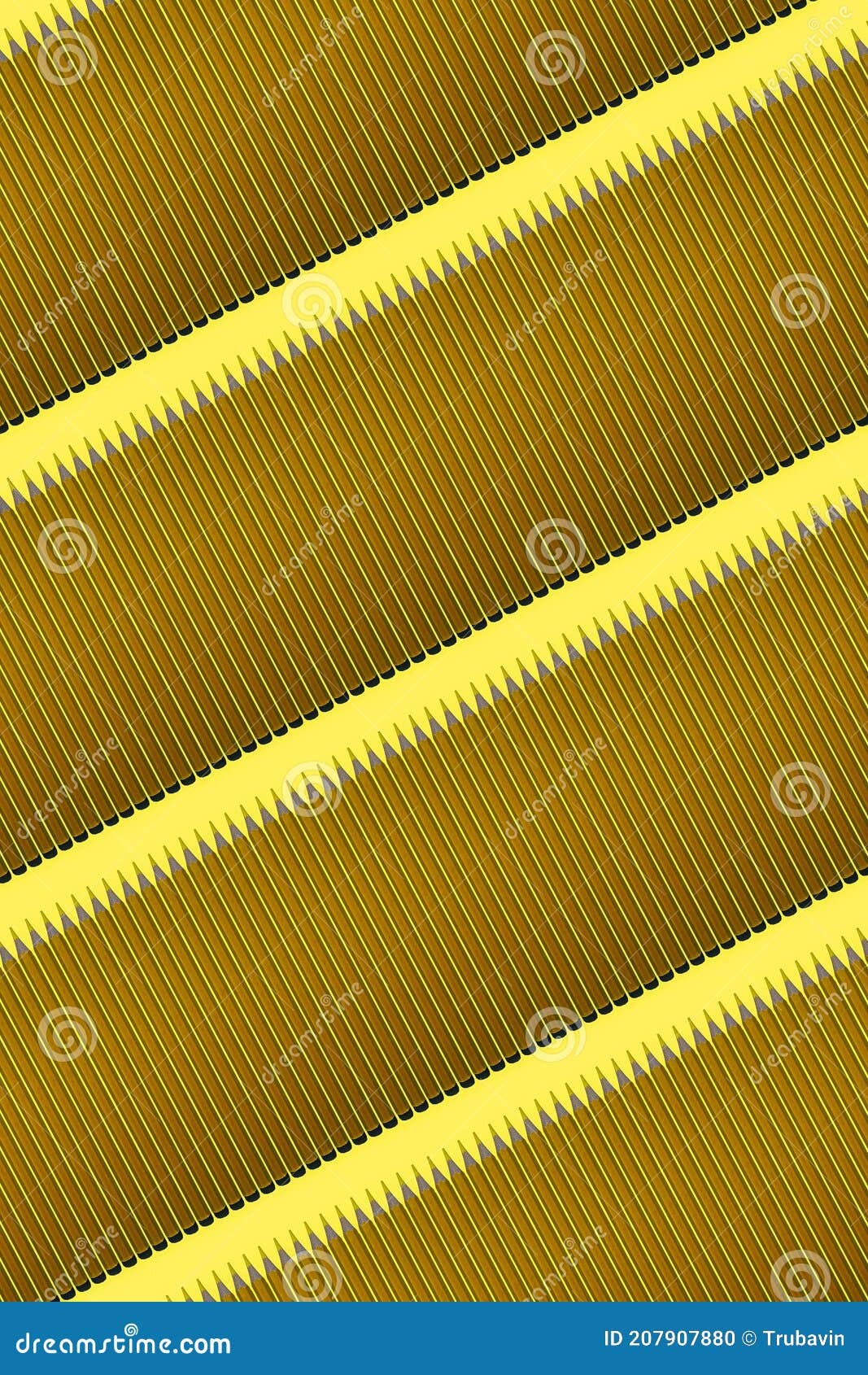 Pattern of Dark Yellow Pencils. Stock Photo - Image of indoors ...