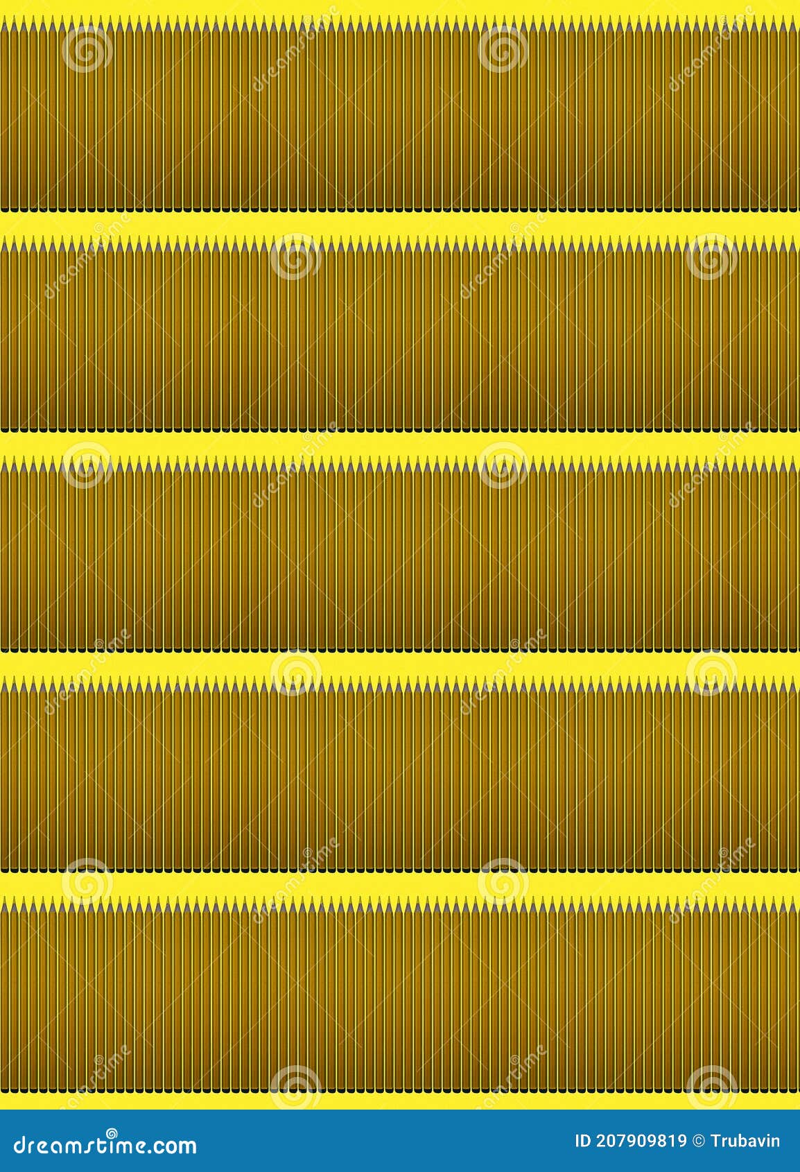 Pattern of Dark Yellow Pencils. Stock Image - Image of indoors, colour ...