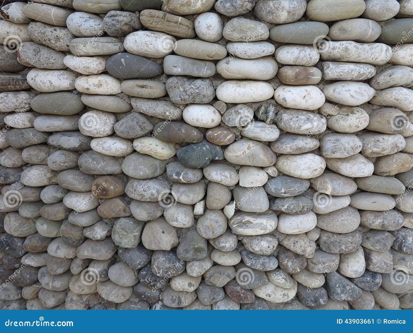 Pattern of Decorative Round Stone Wall Surface Stock Image - Image of ...
