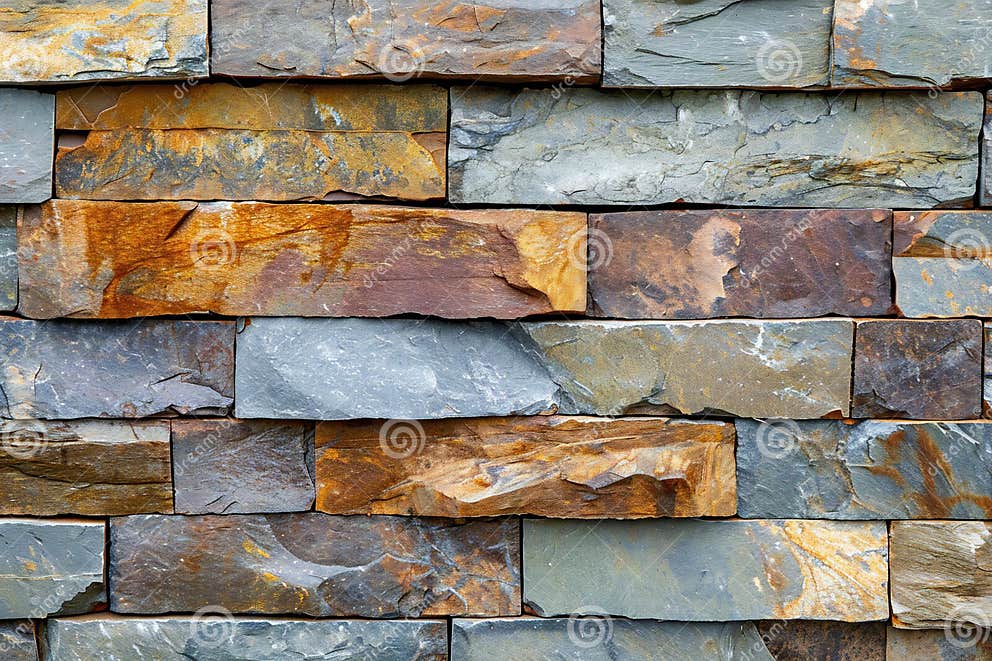 Pattern of Decorative Slate Stone Wall Surface for Background and ...
