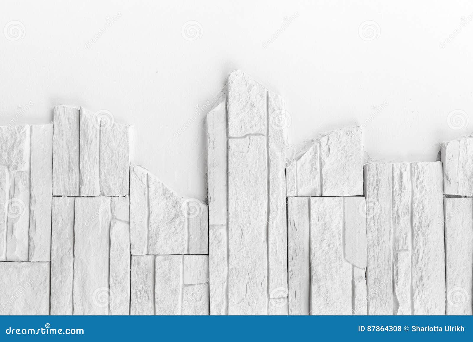 Pattern of Decorative White Slate Stone Wall Surface Stock Photo ...
