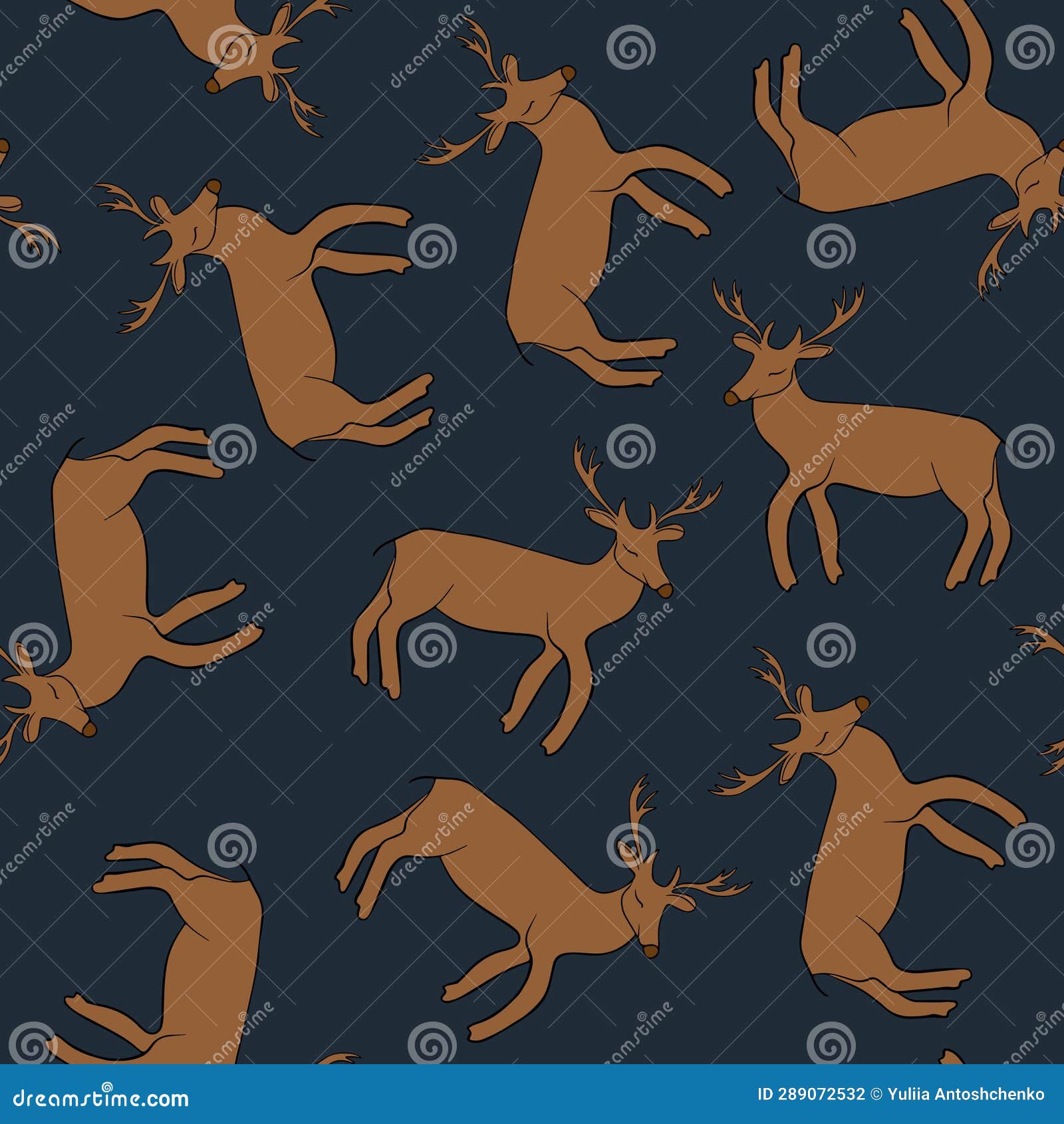 A pattern with deer. stock illustration. Illustration of text - 289072532