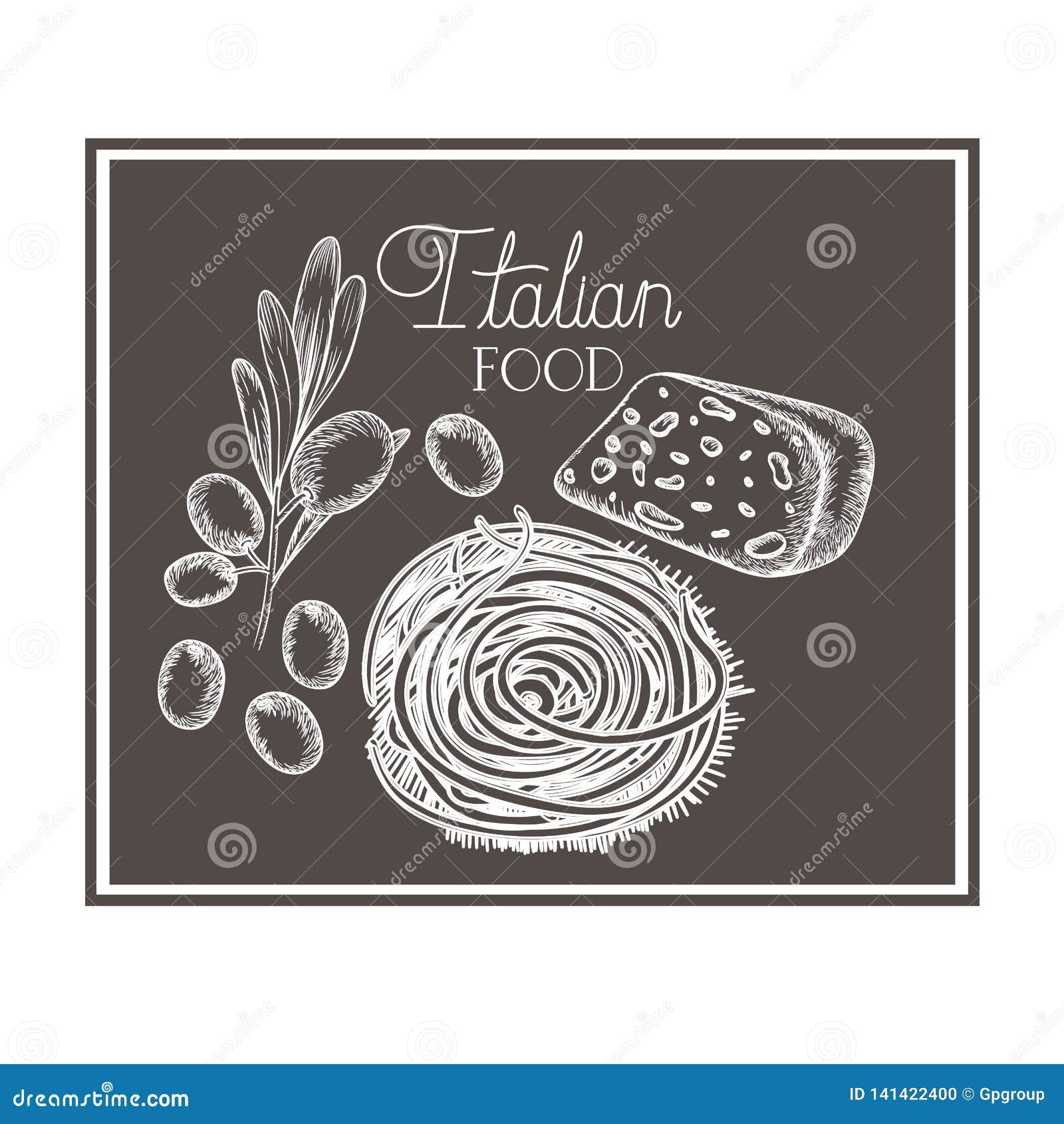 Pattern of Delicious Italian Food Stock Vector - Illustration of ...