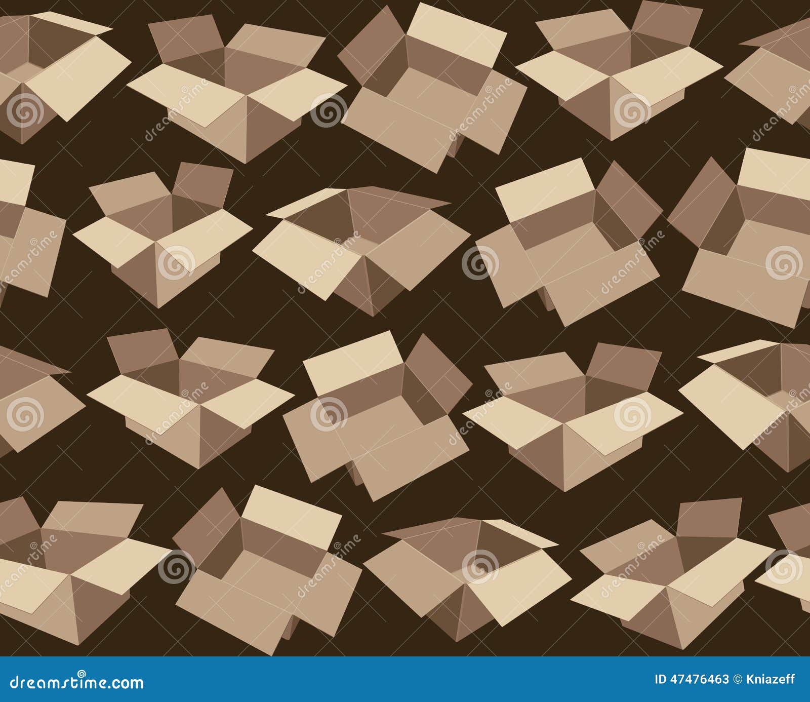 Pattern, Depicting Cardboard Boxes Stock Vector - Illustration of brown ...