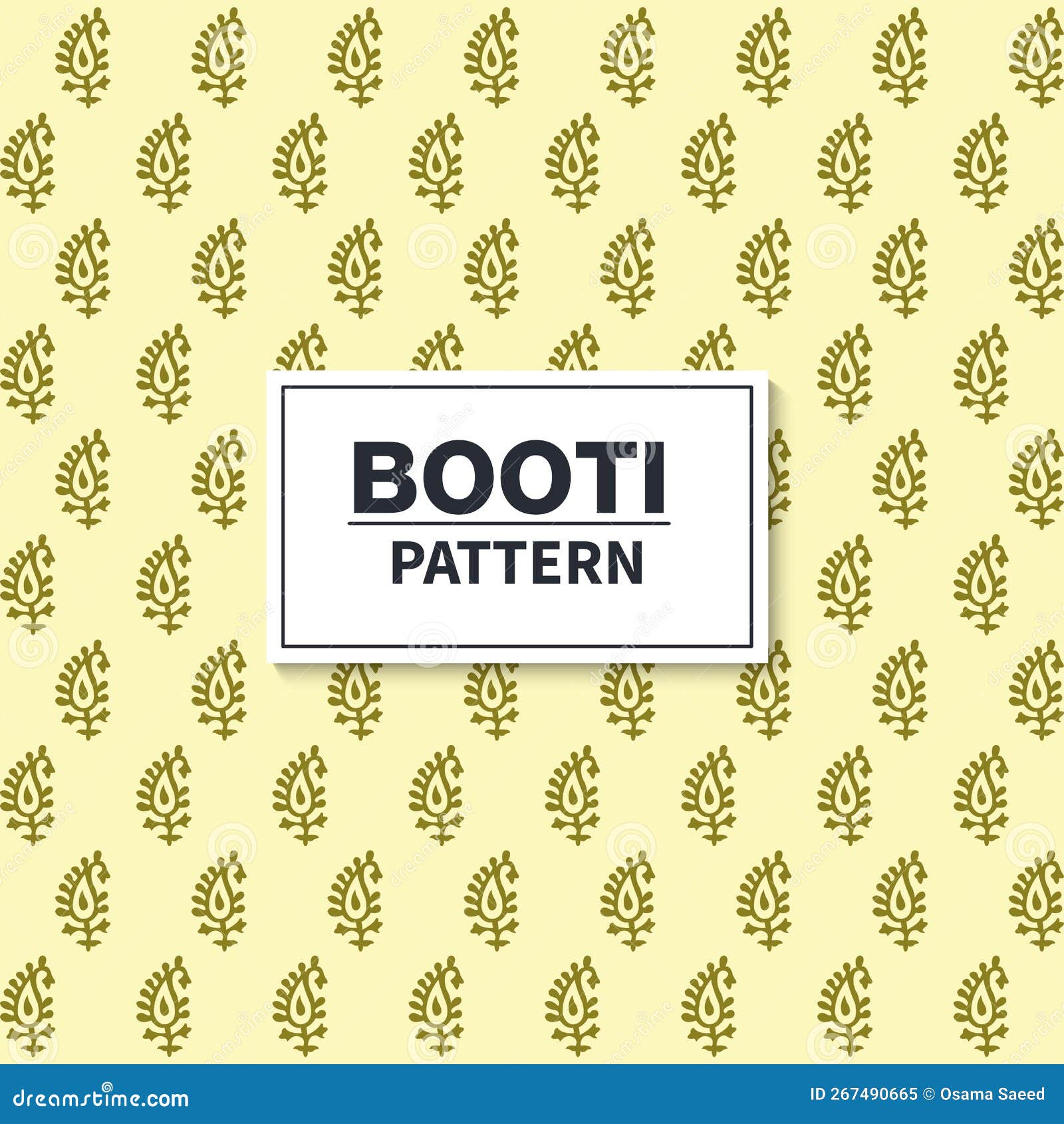 Booti Pattern Design Work for Printing Stock Illustration ...