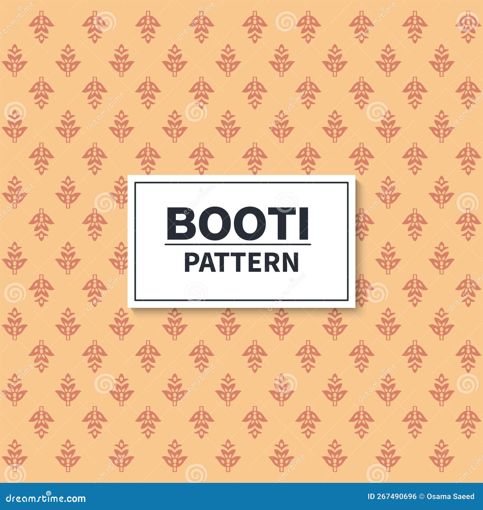 Booti Pattern Design Work for Printing Stock Illustration ...
