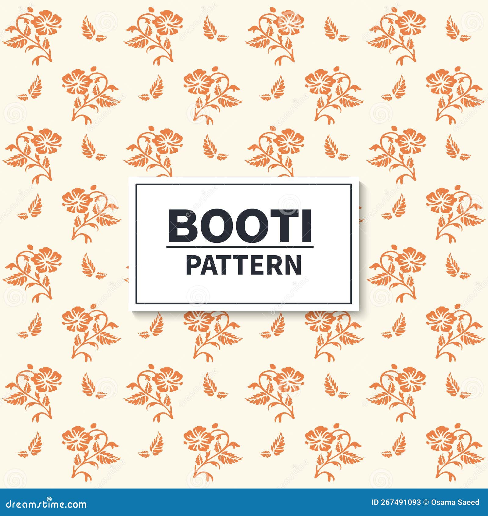 Flower Booti Design for Printing Stock Illustration - Illustration of ...