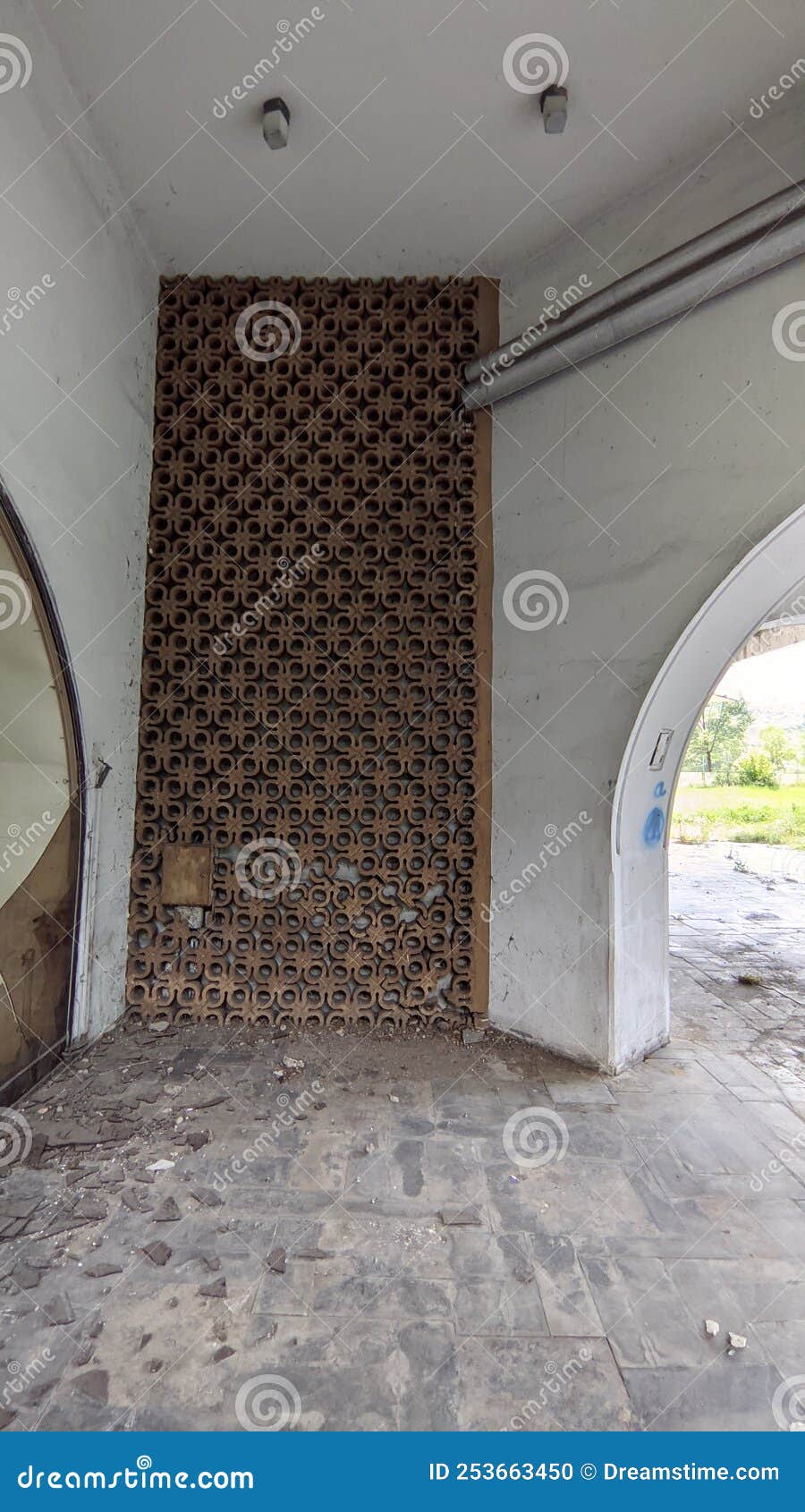 Pattern Design of the Building Prvi Maj Pirot Stock Photo - Image of ...