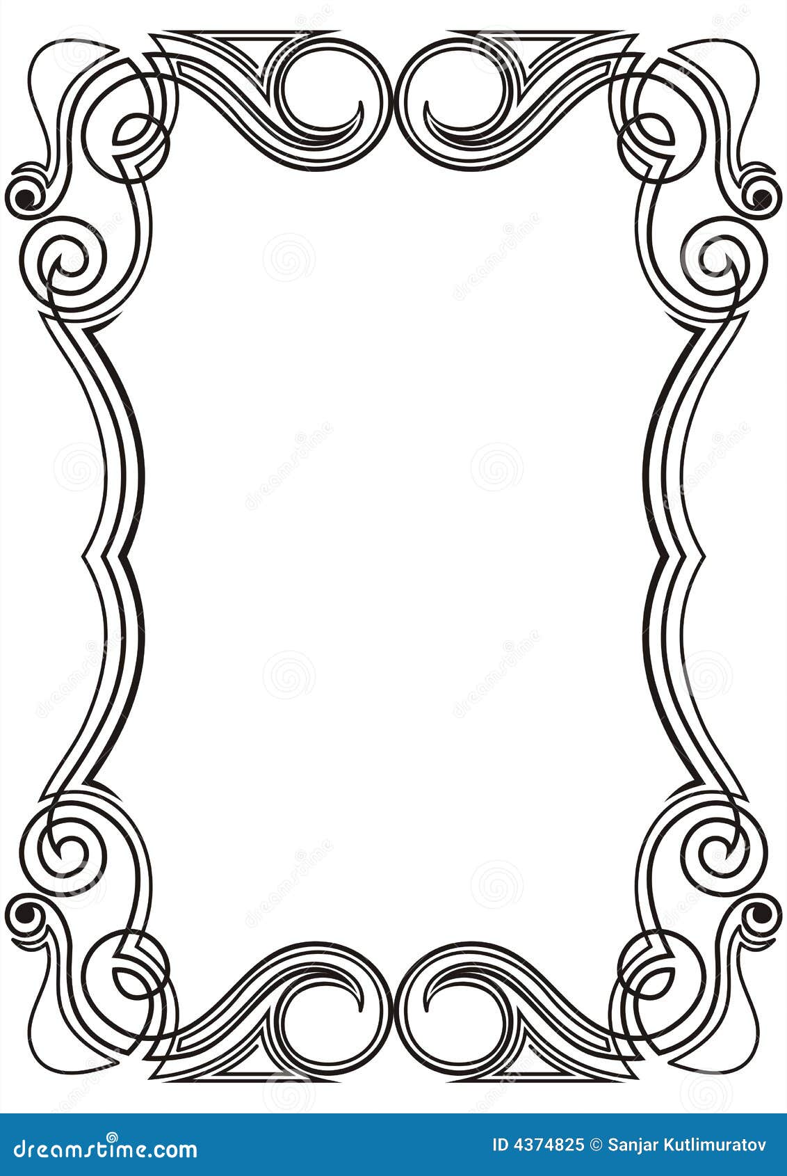 Pattern for design. Frame stock vector. Illustration of flower - 4374825