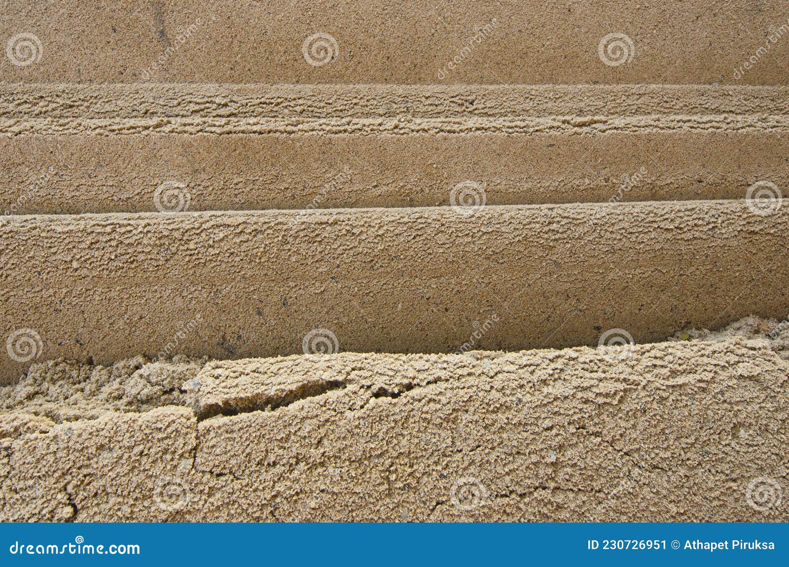Pattern of Groove on Brown Sand Texture in Light Stock Image - Image of ...