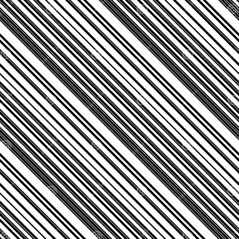 Pattern with Diagonal Black Stripes and Outline, Modern Stylish Image ...
