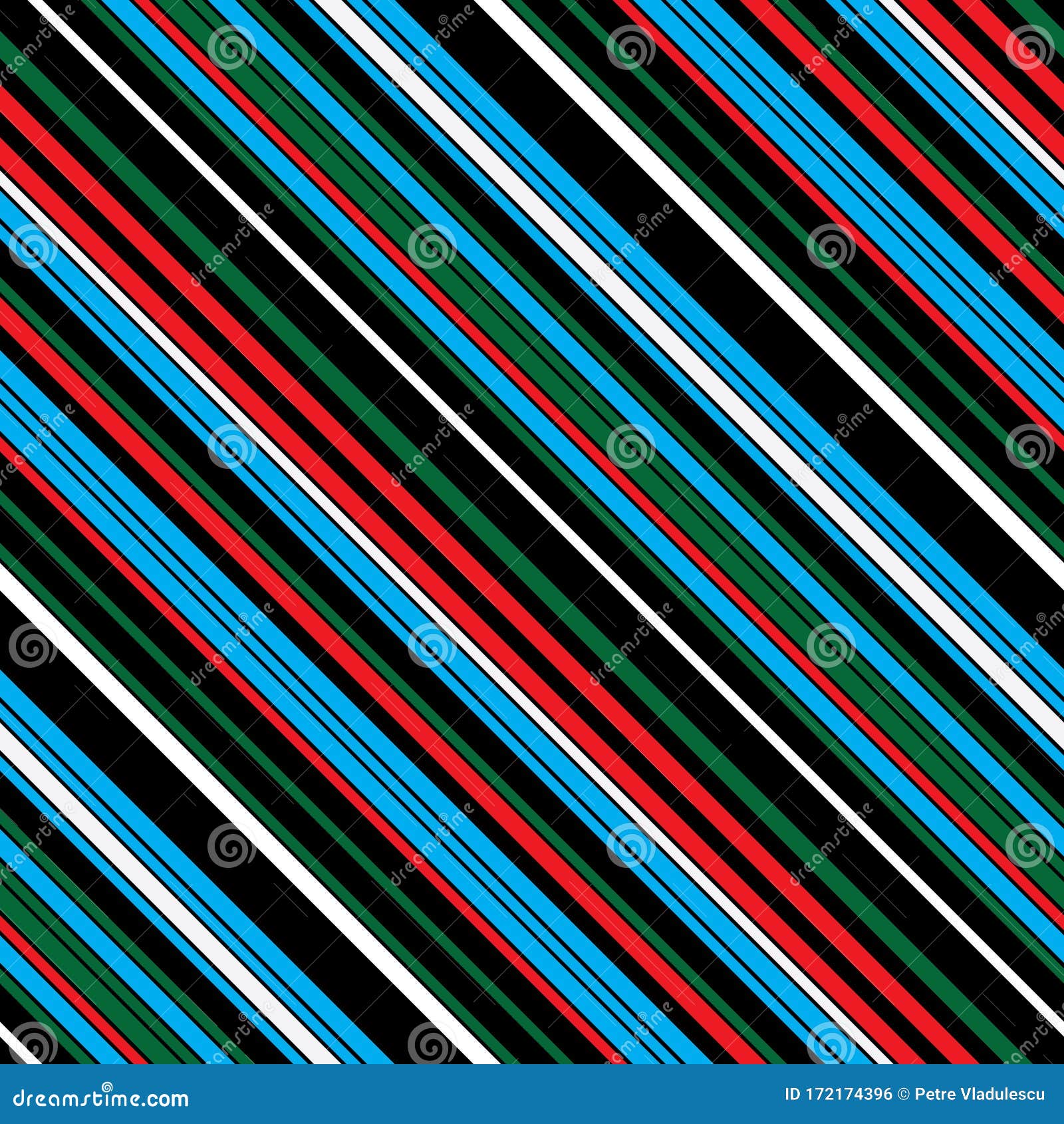 Pattern with Diagonal Color Stripes and Outline, Modern Stylish Image ...