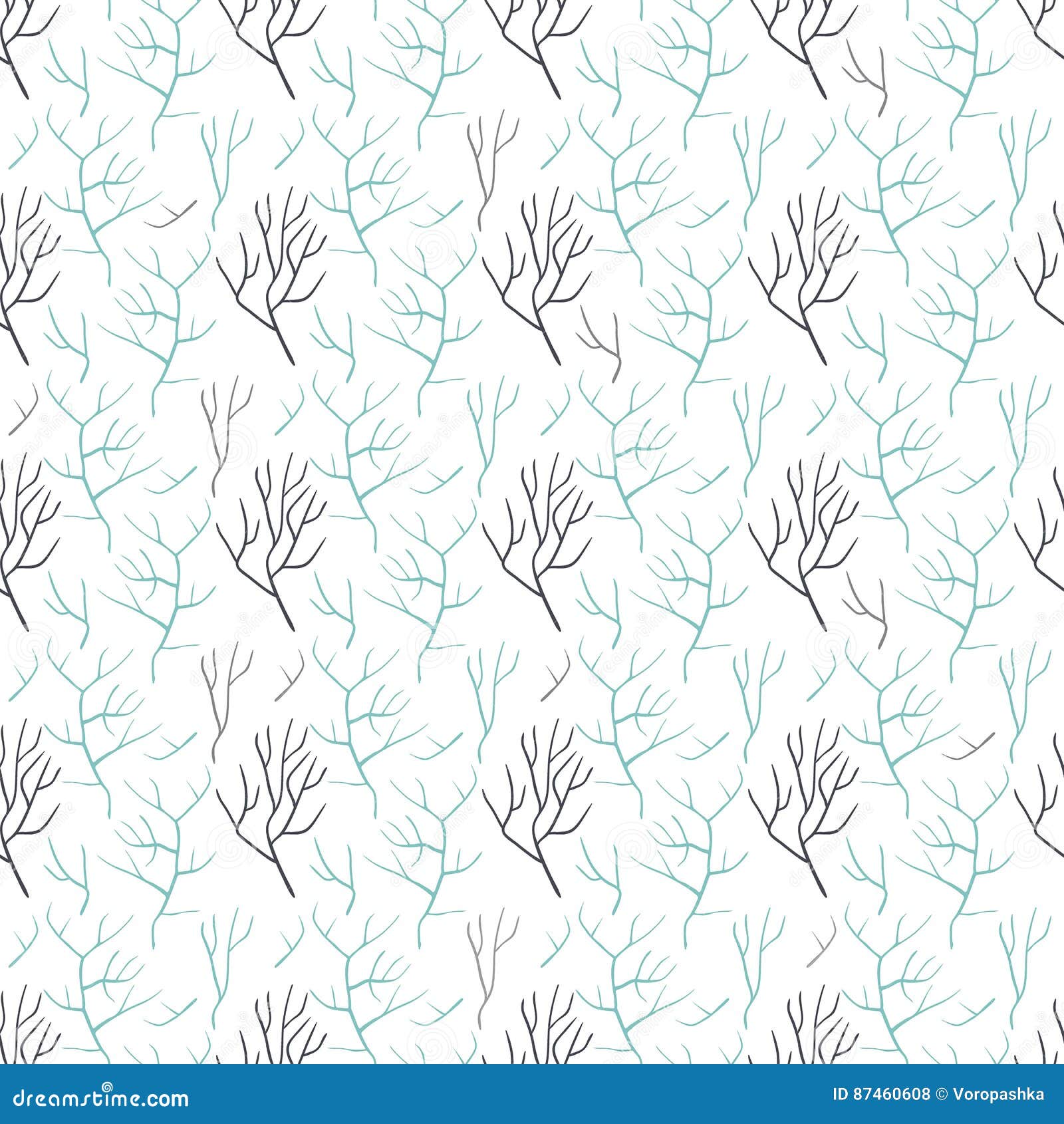 Pattern of Different Branches Stock Vector - Illustration of bare ...