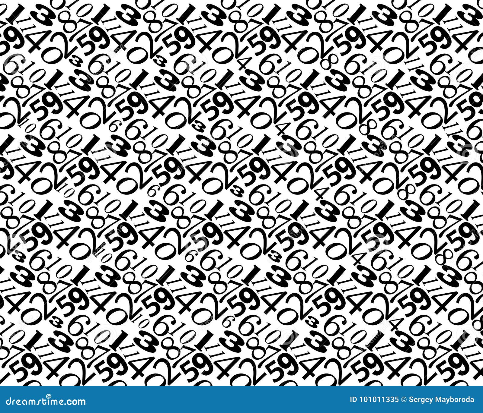 Pattern of Different Numbers Stock Vector - Illustration of number ...