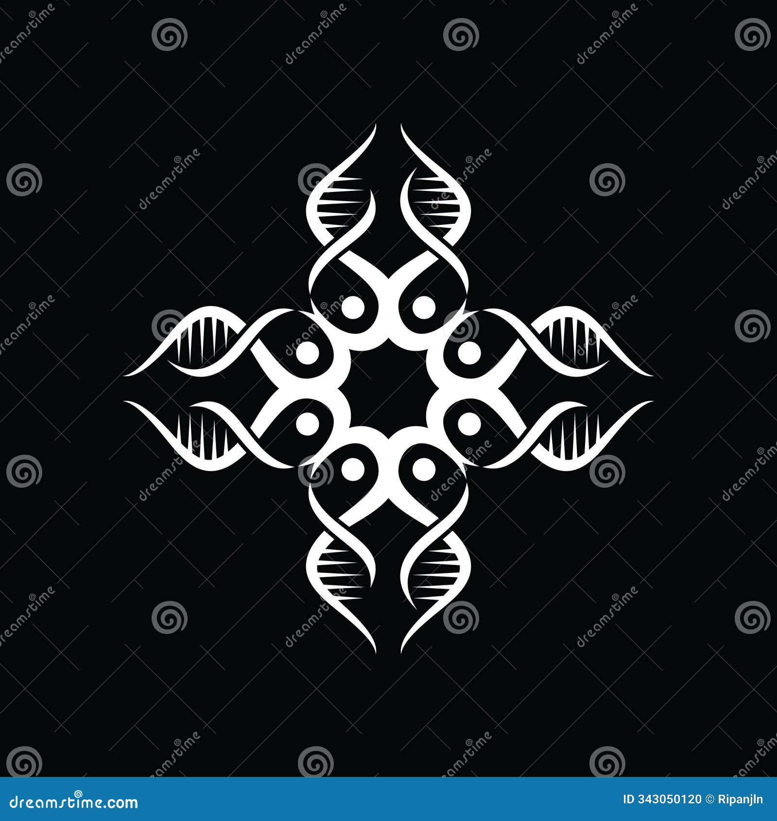 Pattern DNA Helix Logo Design Inspiration Stock Illustration ...