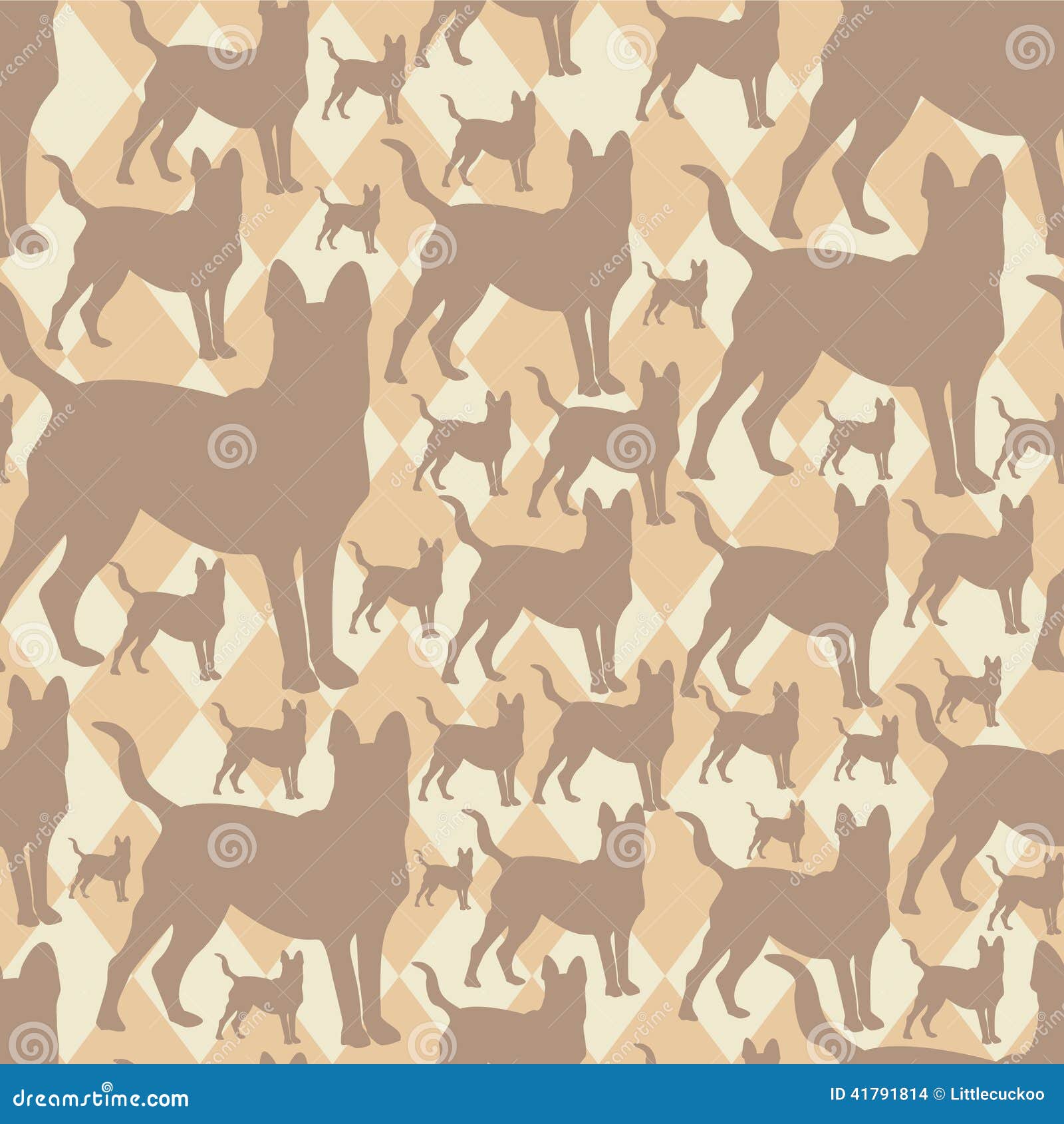 Pattern With Dogs. Seamless Texture. Vector Illustration ...