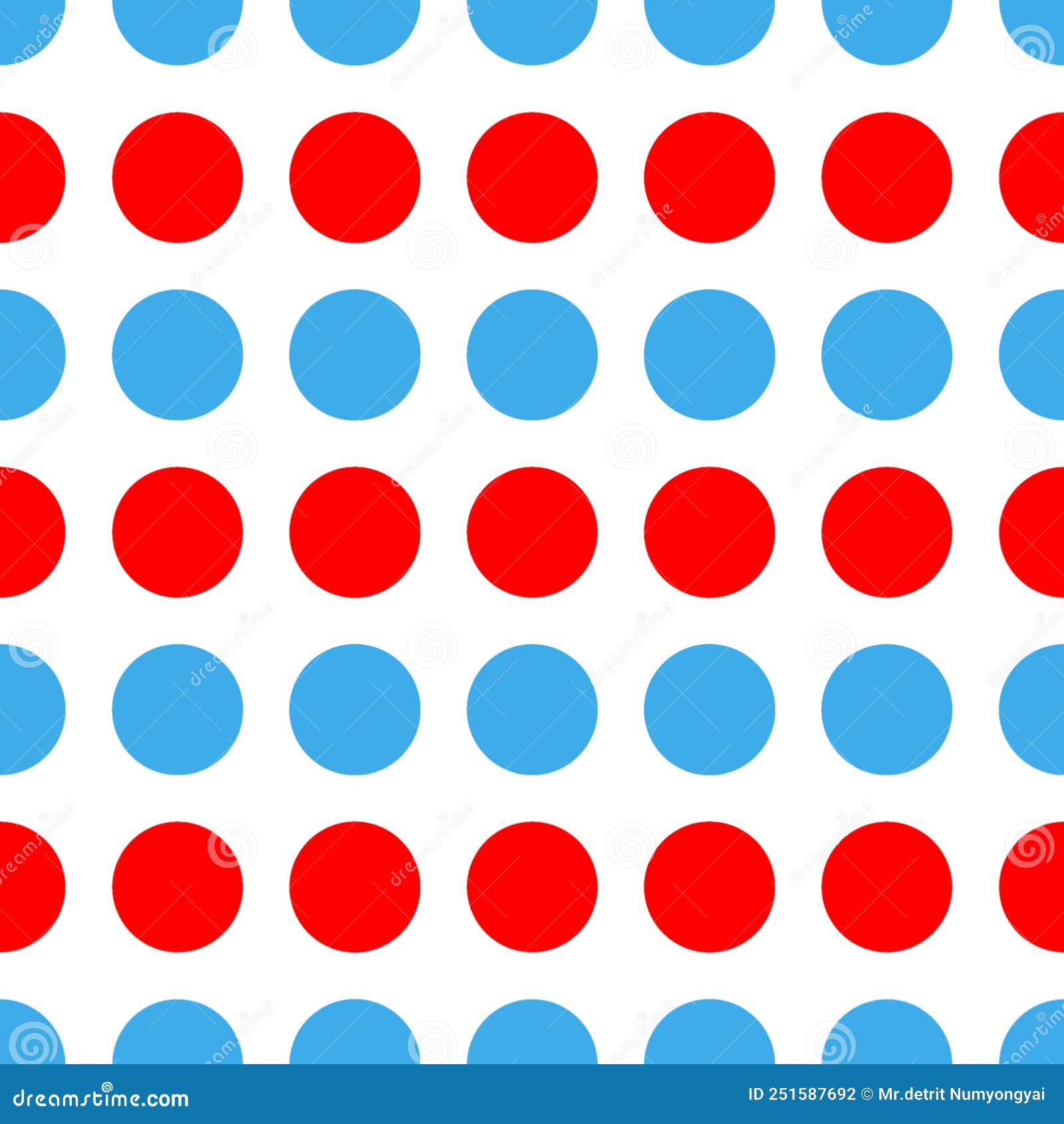 Pattern Dot Red and Blue Isolated on White Background Stock ...