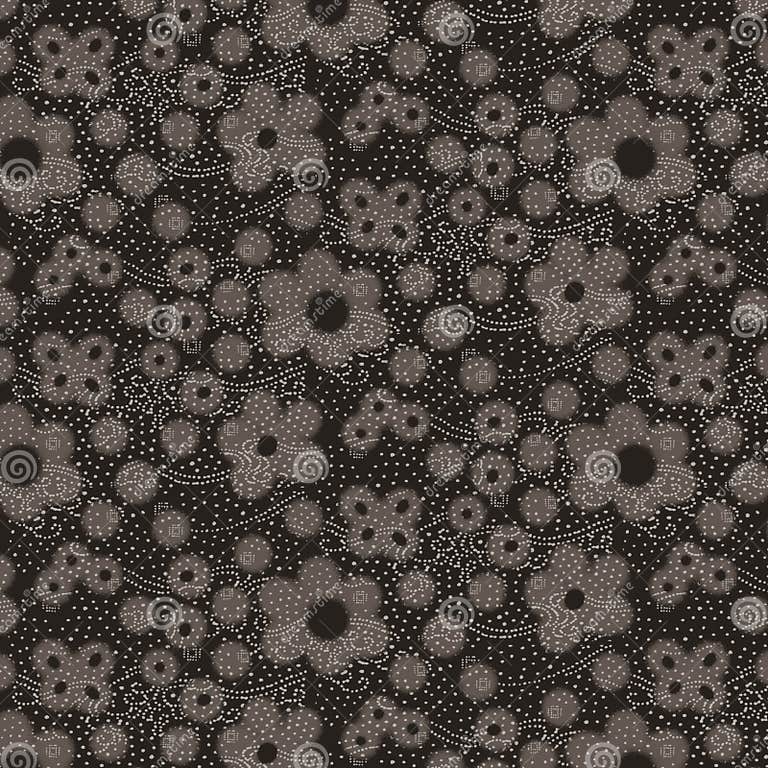 Pattern- dotted flowers stock illustration. Illustration of pattern ...