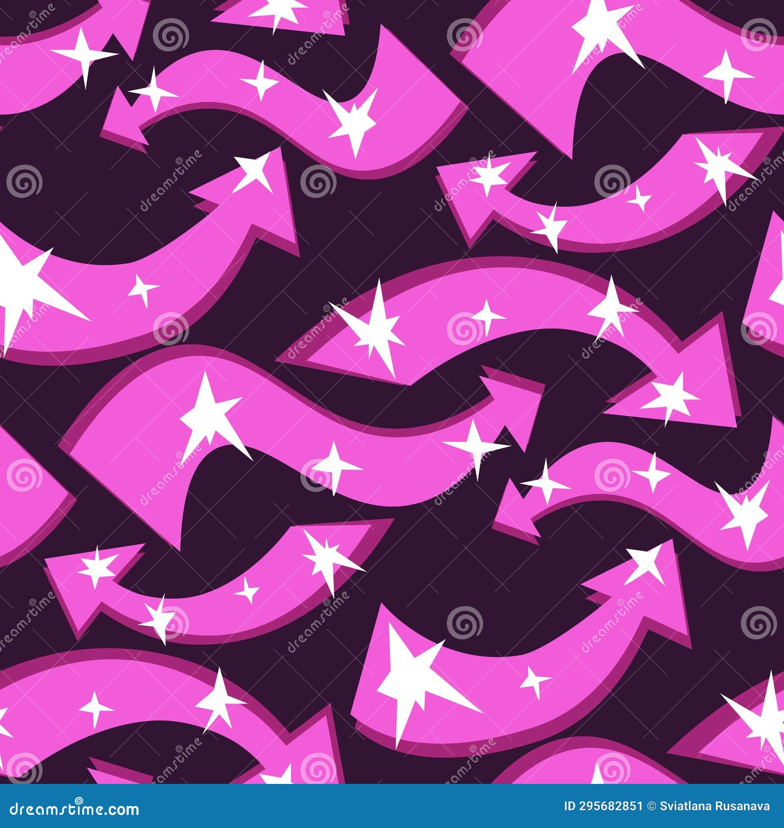 The Pattern is Drawn with Curved Arrows of a Seamless Pattern. Hand ...