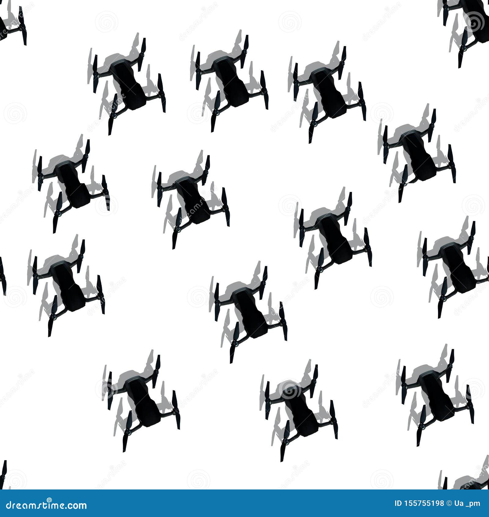 Pattern Drones Background Isolated Stock Illustration - Illustration of ...