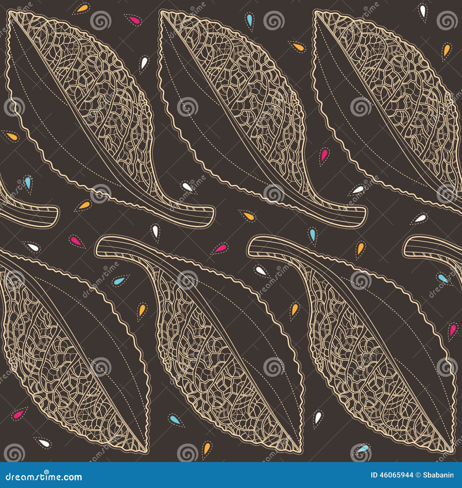 Pattern dry leafs stock vector. Illustration of autumn - 46065944