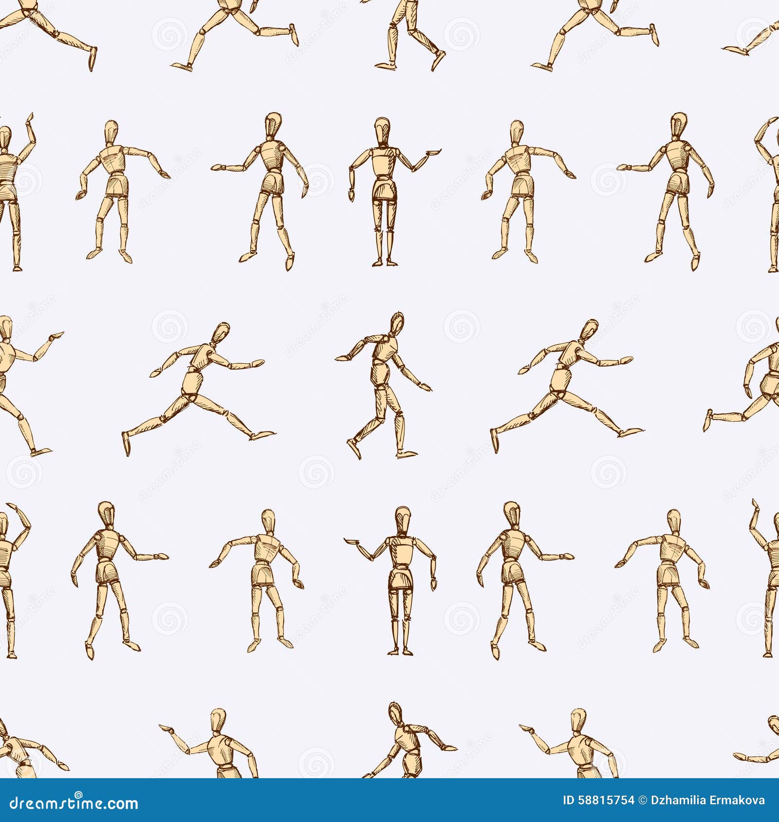 Pattern of the dummy stock vector. Illustration of sketch - 58815754