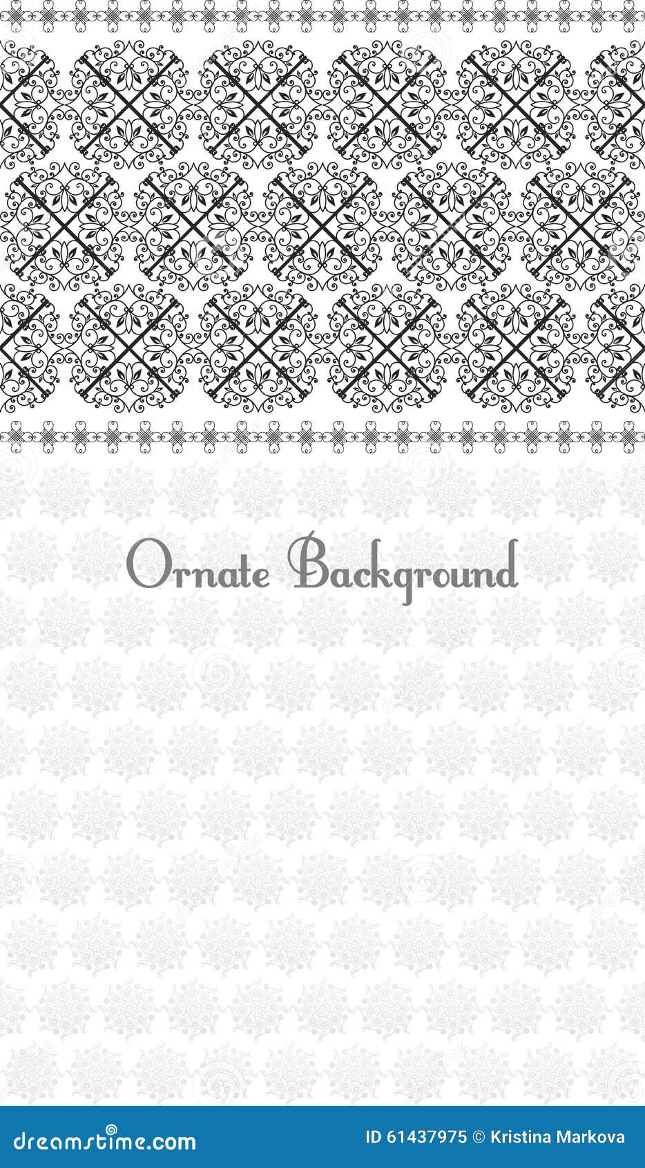 Pattern in Eastern Style on Scroll Work Background Stock Vector ...