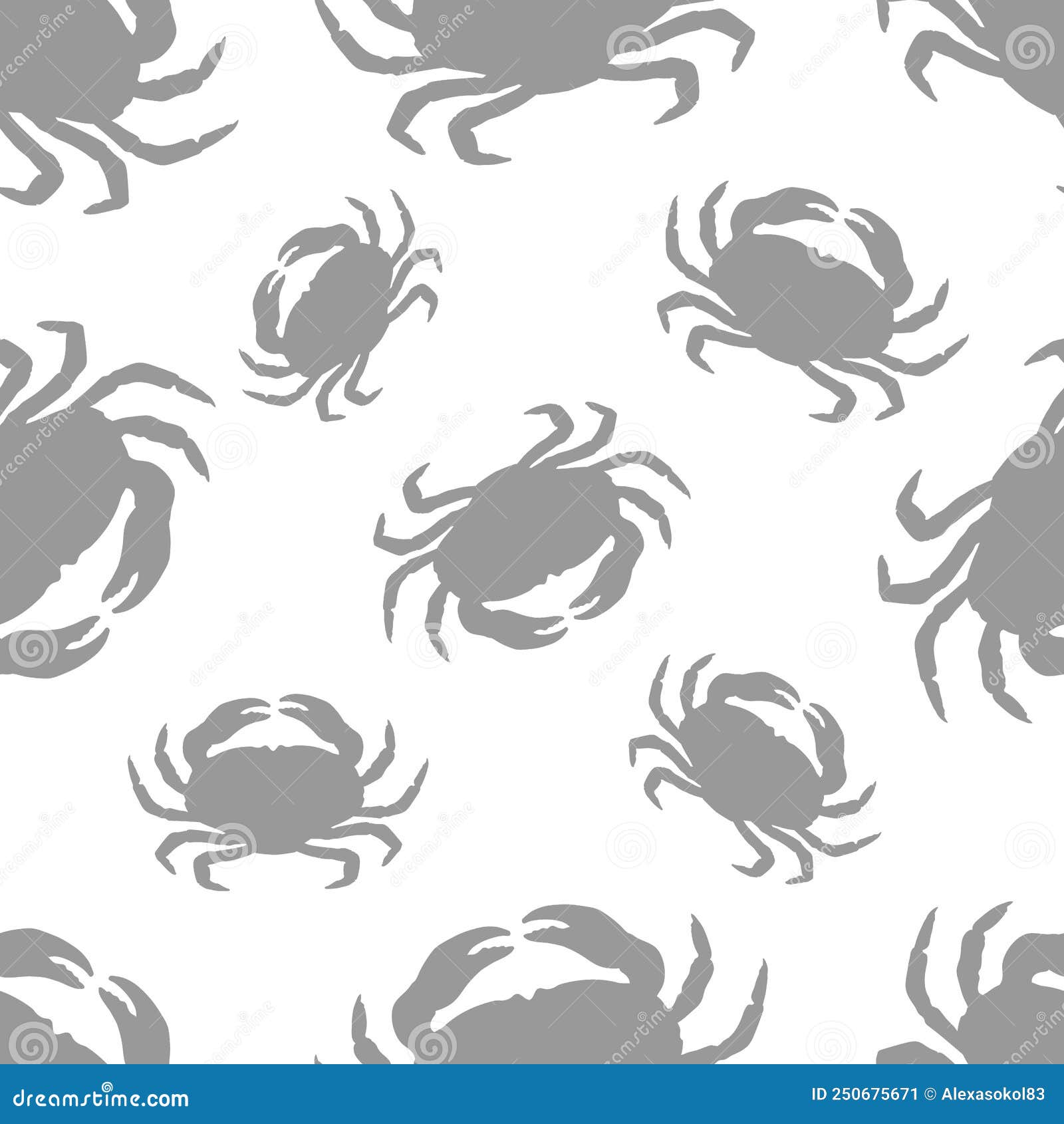 Pattern of Easy Crabs. Flat Vector Illustration Stock Illustration ...