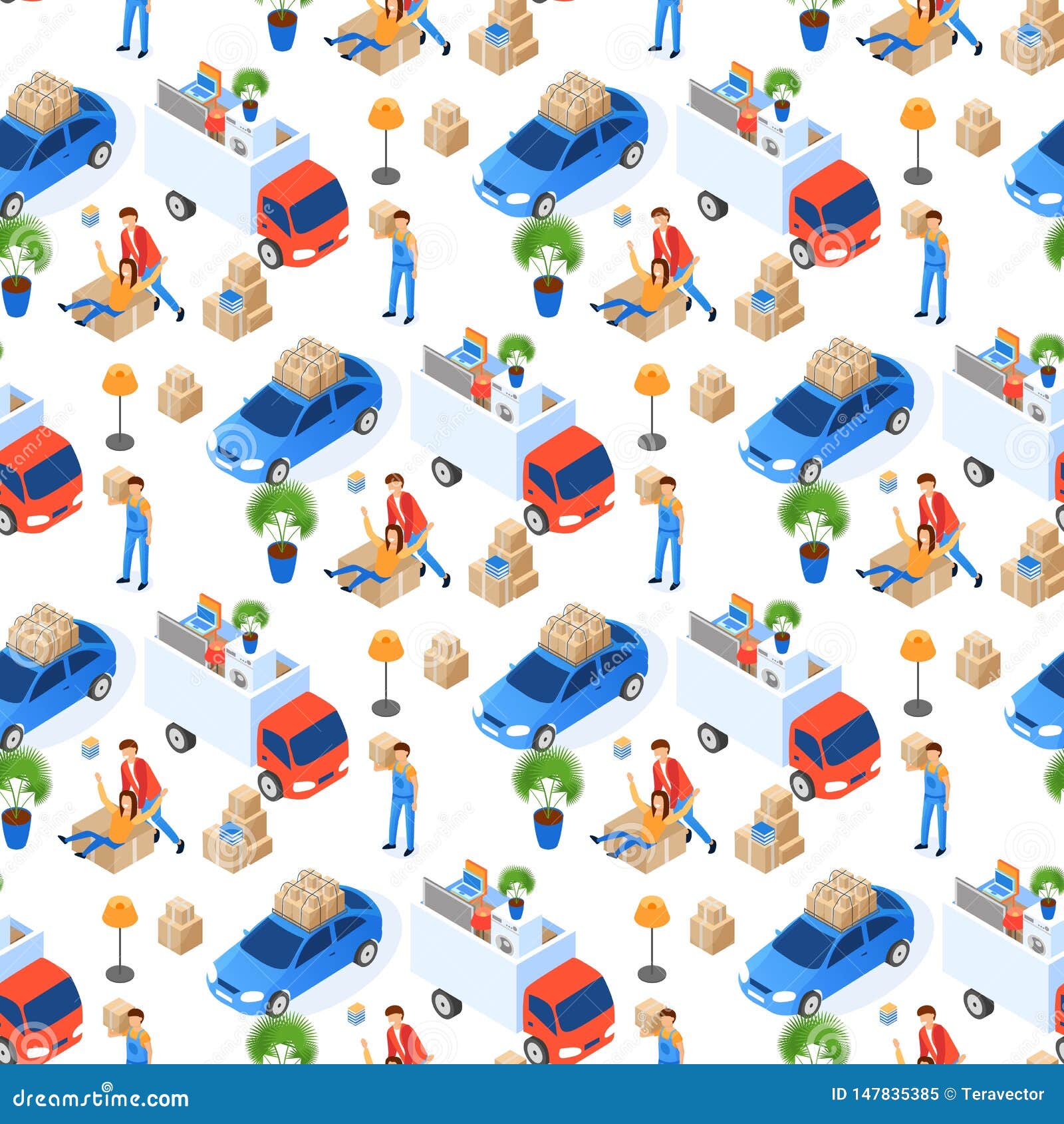 Pattern Easy Moving Vector Illustration Isometric. Stock Vector ...