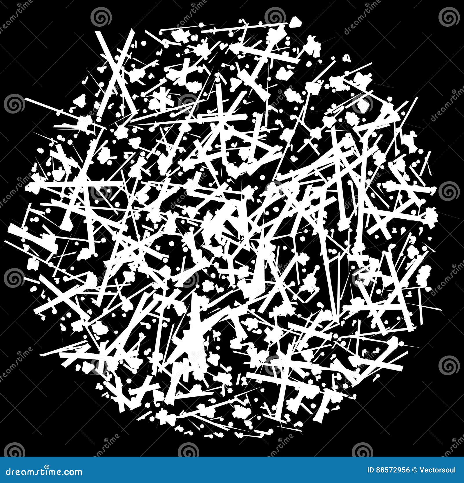 Pattern / Element with Random, Scattered Shapes. Rough Texture Stock ...