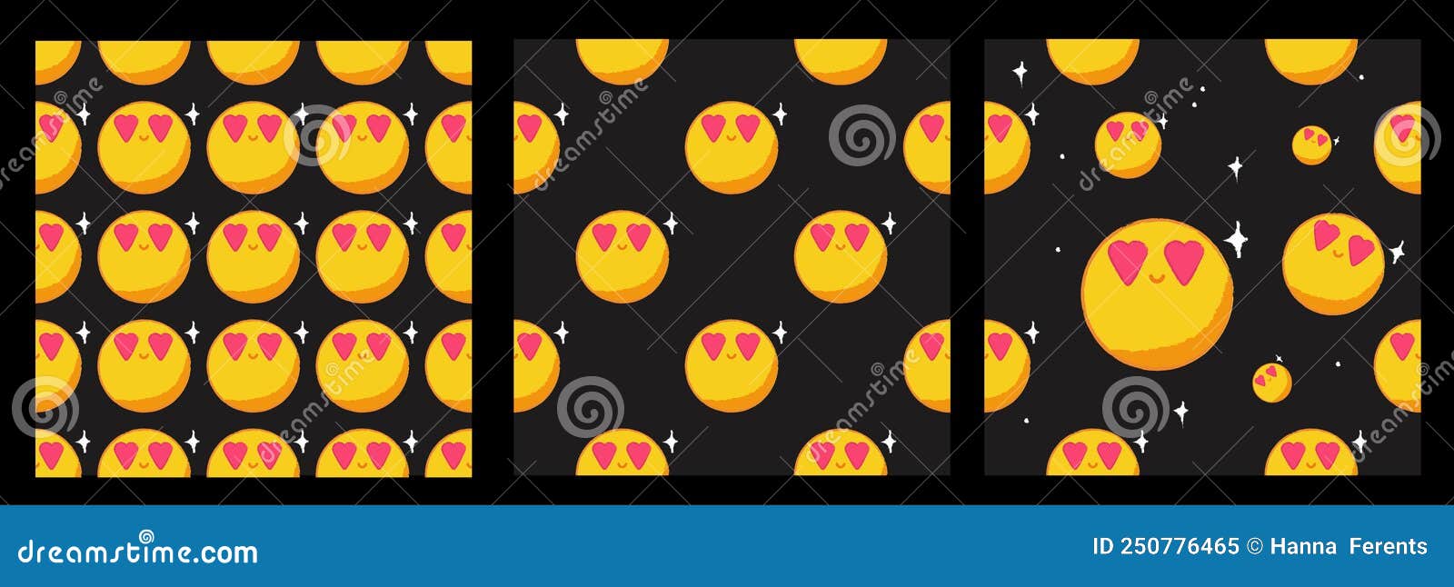 Pattern with Emoji. Vector Cartoon Illustration Stock Vector ...