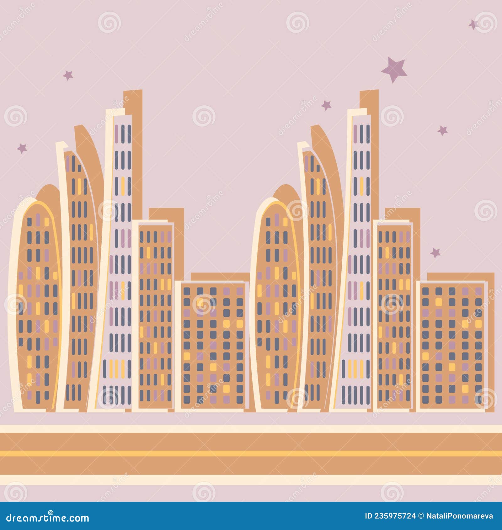 Night City - Graphics. Megalopolis, Modern Architecture Stock Vector ...