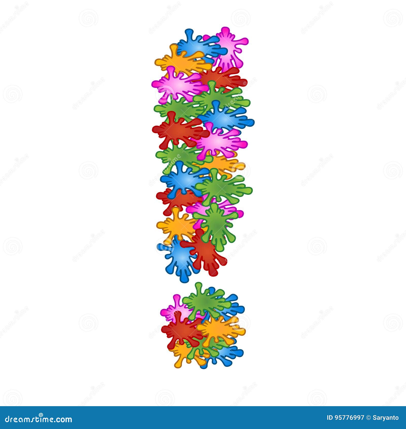 Pattern Exclamation Mark of Flowers Stock Vector - Illustration of ...