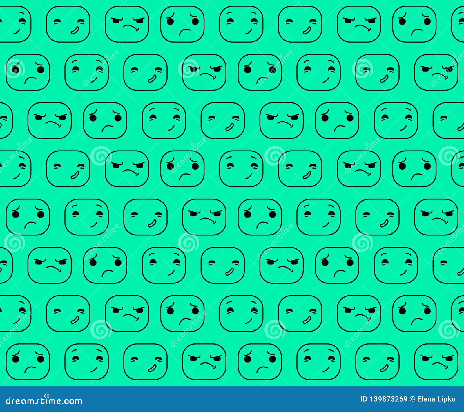 Smiles Set Of Characters. Vector Cute Cartoons | CartoonDealer.com ...