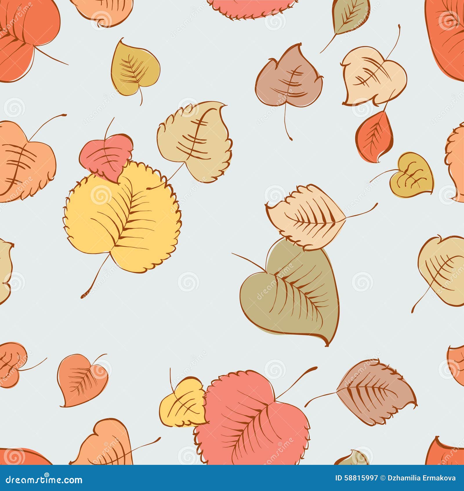 Pattern of the Falling Leaves Stock Vector - Illustration of plant ...