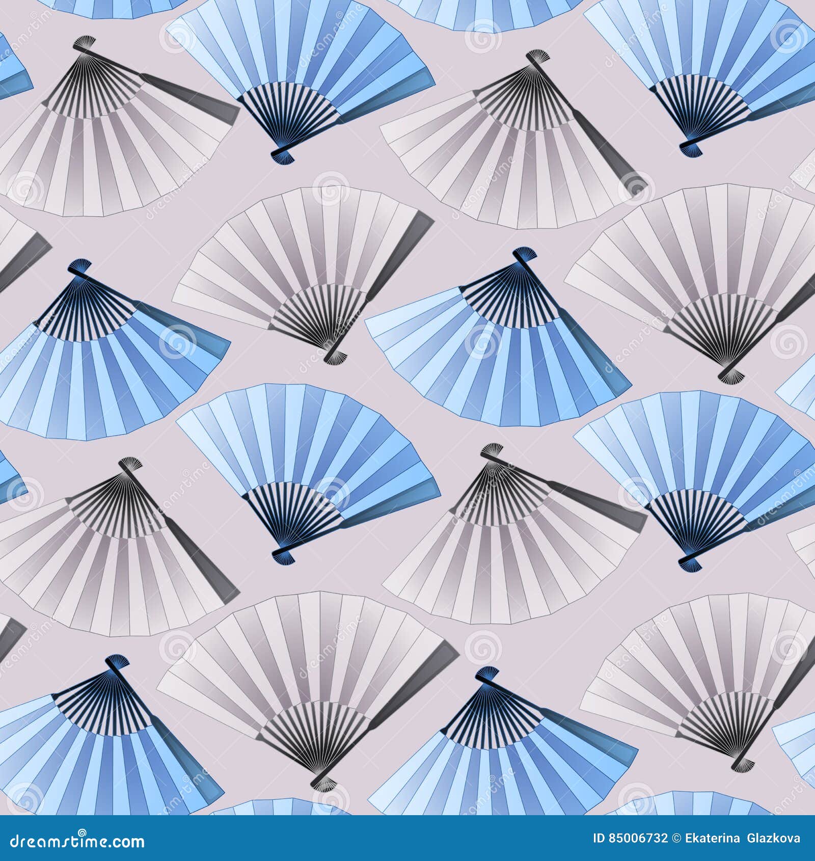 Pattern of fans stock vector. Illustration of open, fabric - 85006732