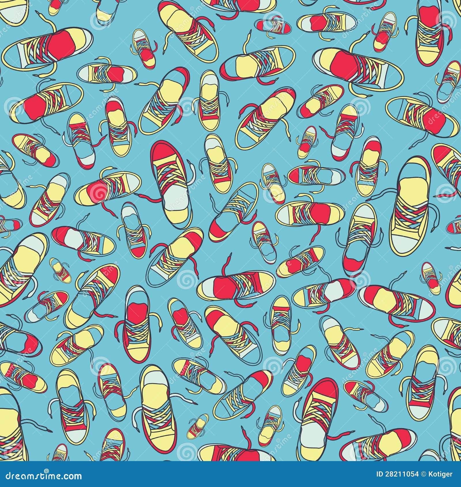 Pattern of Fashion Colorful Shoes Vector Design Stock Vector ...