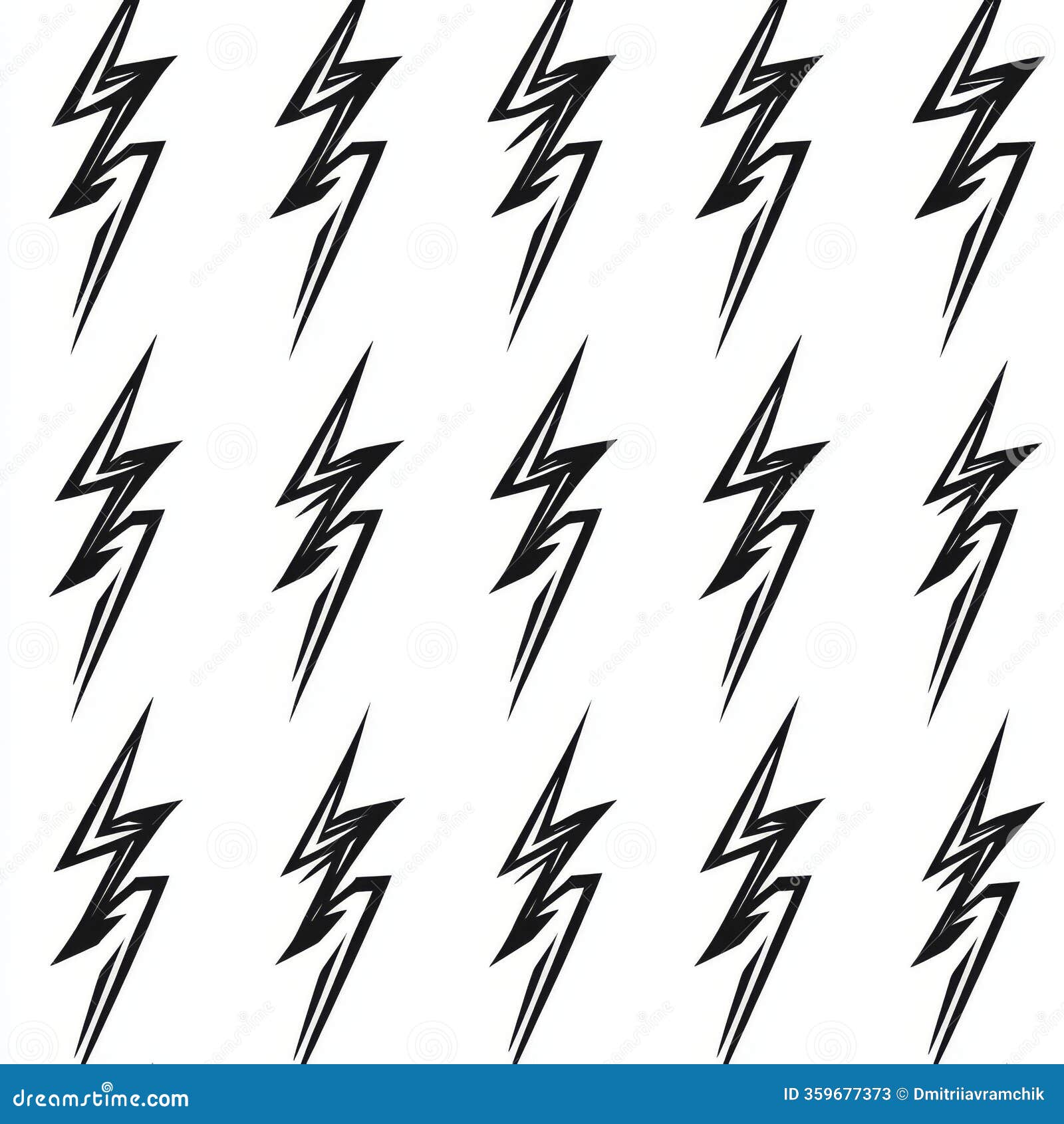 A Pattern Featuring Lightning Bolts in a Black and White Flash Design ...