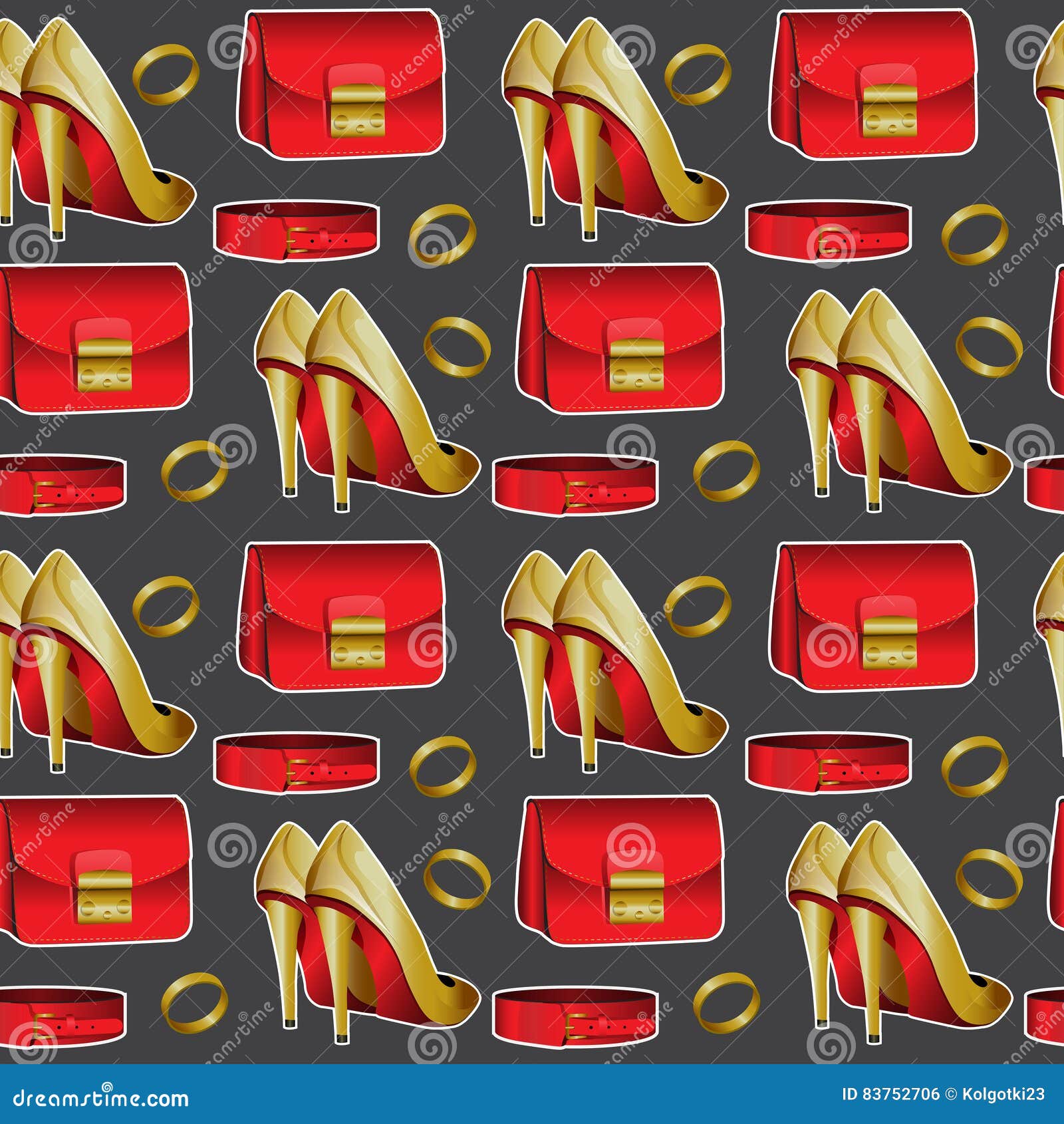 Pattern of Female Stuff, Background for Dress or Other Stock Vector ...