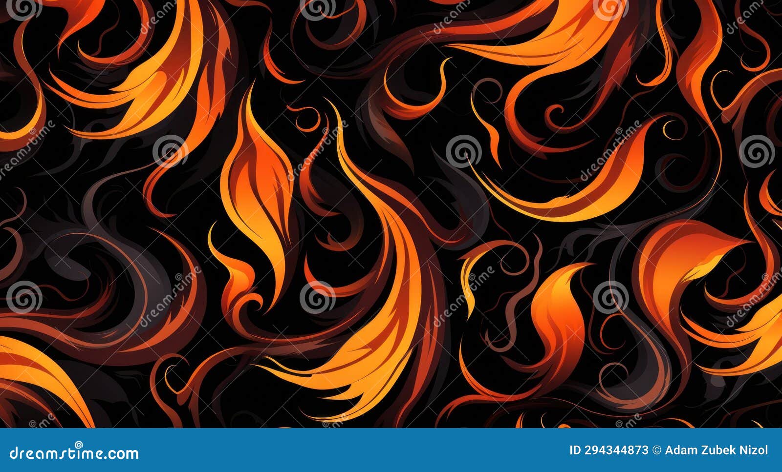 A pattern of fire flames stock illustration. Illustration of fiery ...