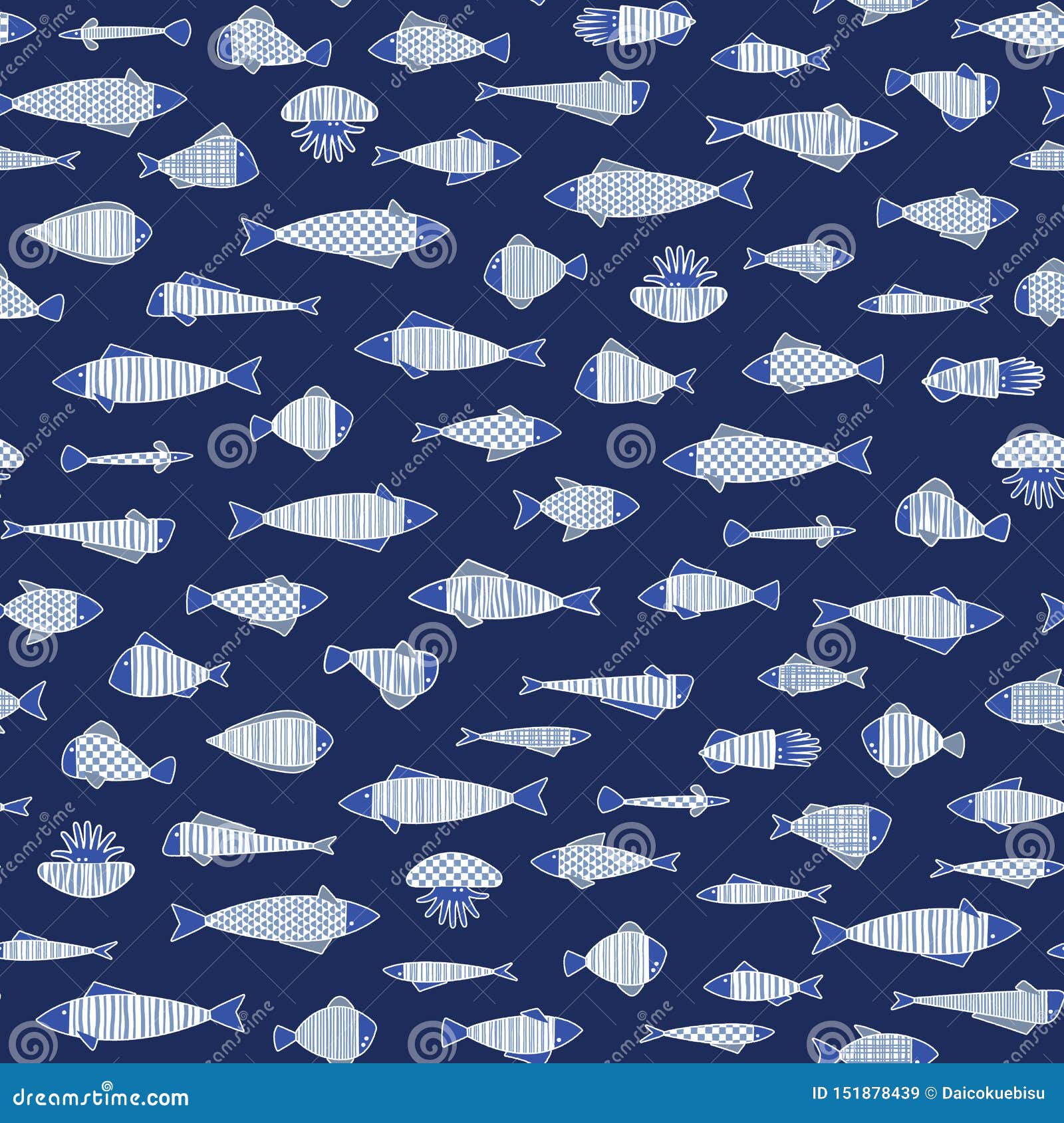 Pattern of the Fish of a Pretty Graphic Design, Stock Vector ...