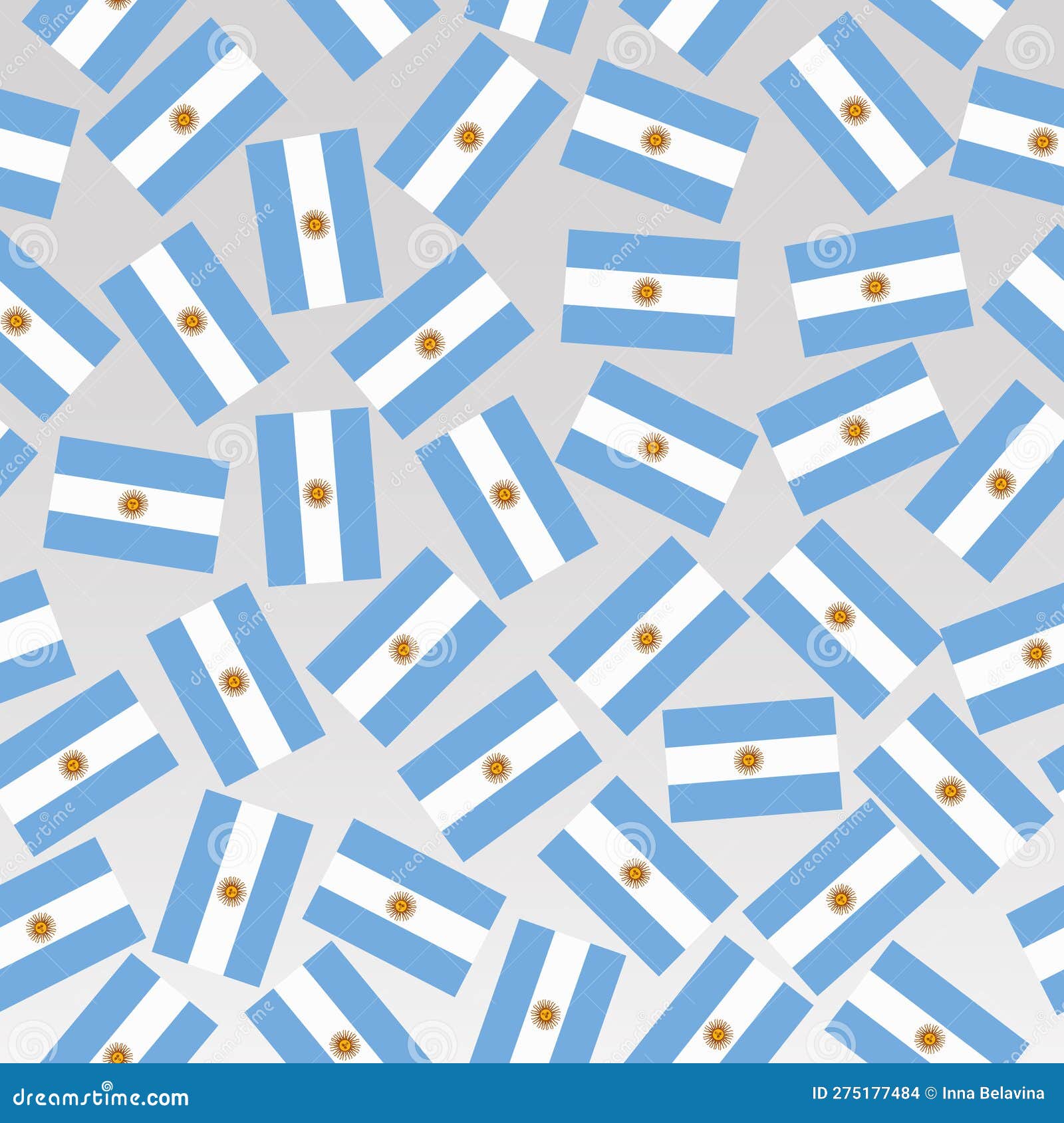Pattern with Flag of Argentina. Colorful Illustration with Flag ...