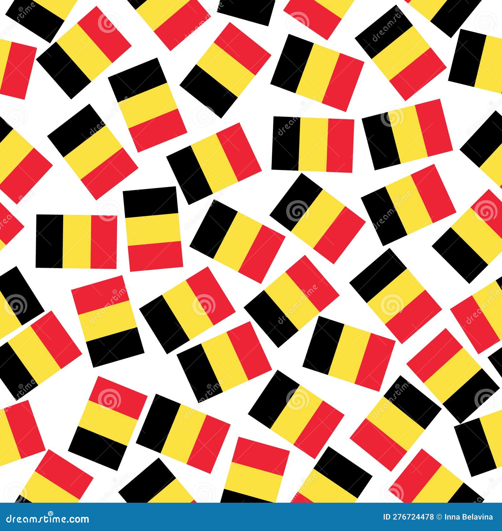 Pattern with Flag of Belgium. Colorful Illustration with Flags for ...