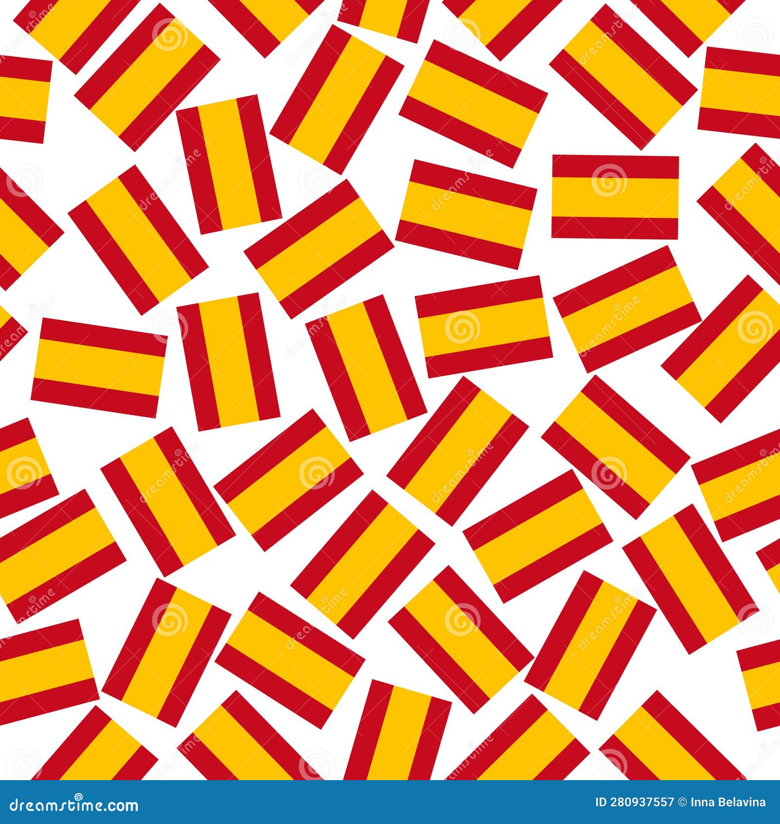 Pattern with Flag of the Spain. Seamless Pattern with Flag of the Spain Stock Illustration ...