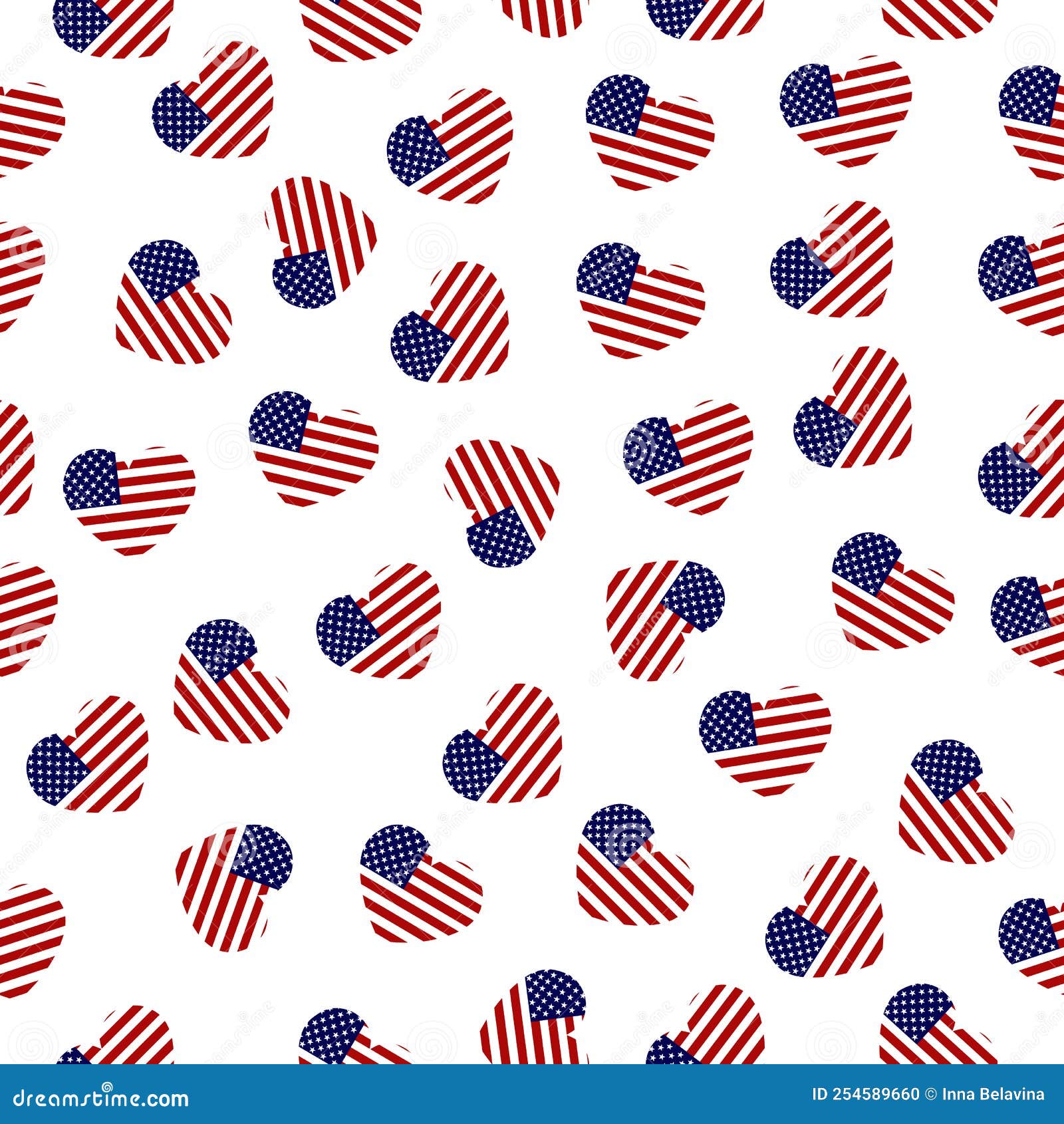 Pattern with Flag of the USA. Seamless Pattern with Flag of the USA ...