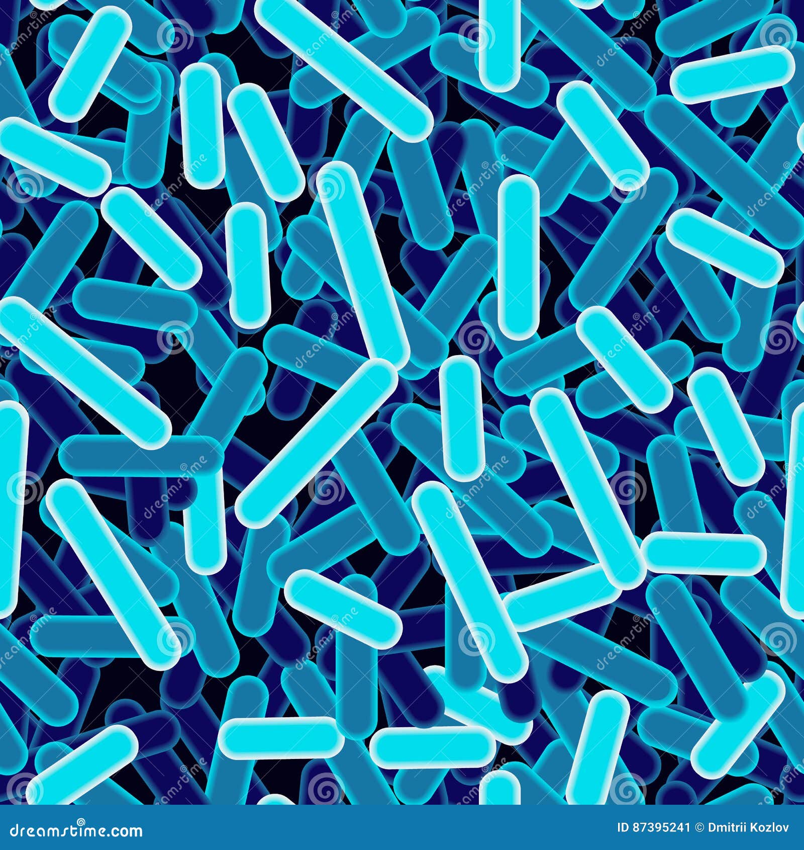 Pattern, flat, bacteria. stock vector. Illustration of clostridium ...