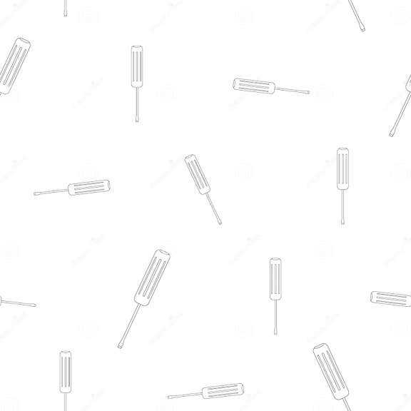 Pattern Flat Screwdriver with a Simple, Classic Shape. Linear Design ...